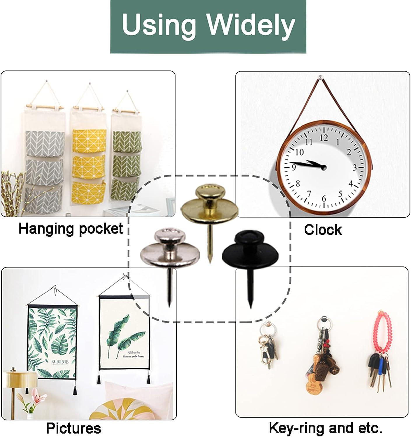 30 PCS Double Headed Push Pins Picture Hanger Hooks - Decorative Small ...