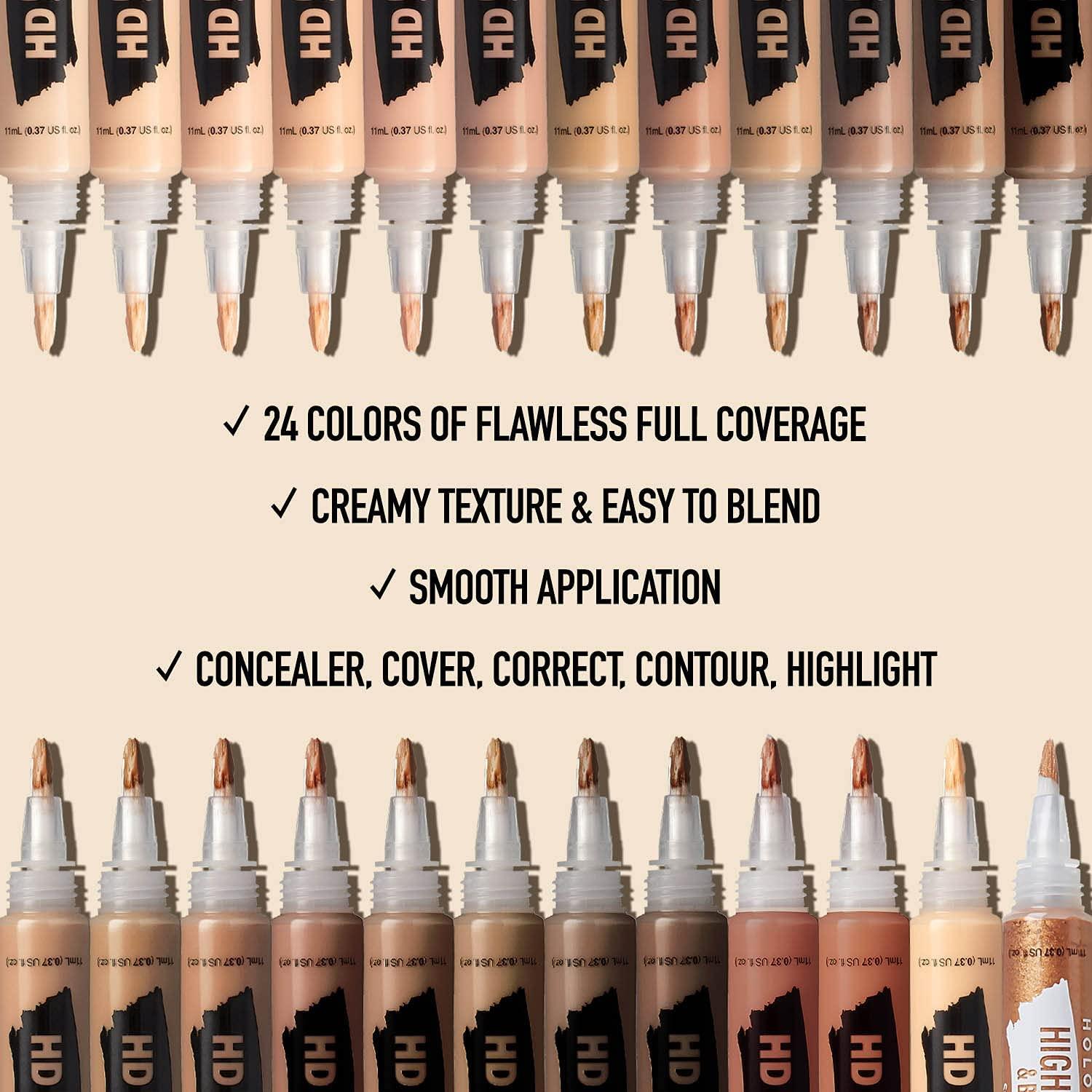 Ruby Kisses HD Brush Concealer & Foundation 3 Pack (Fawn) - Flawless ...