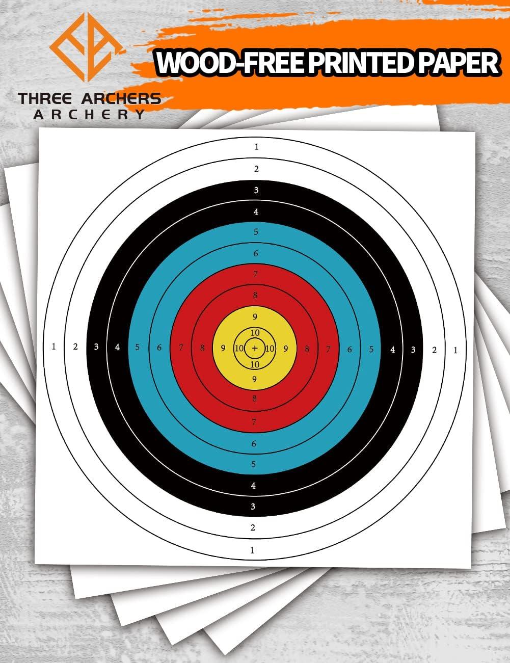 20pcs Three Archers 60cm 10 Ring Archery Targets for Hunting & Shooting ...