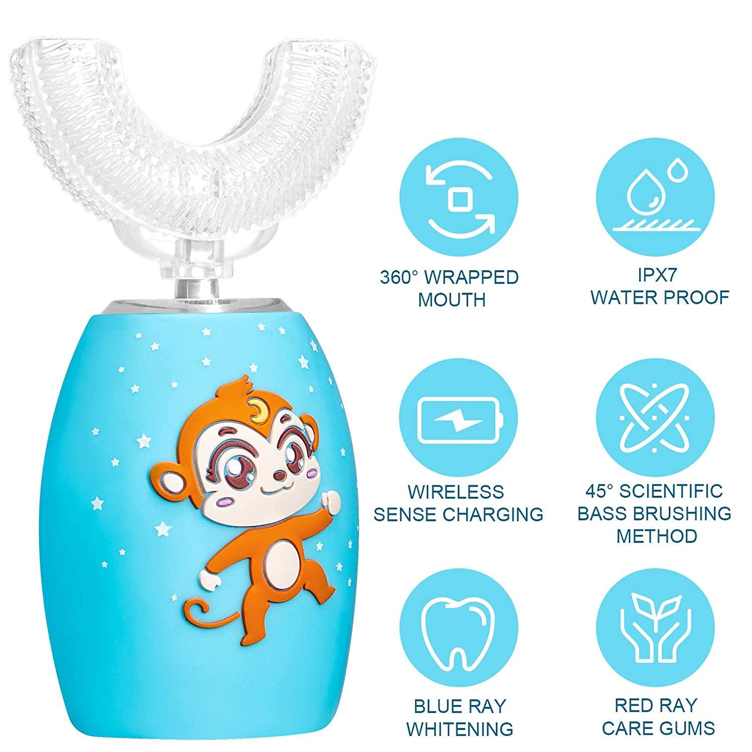 Sunartec Musical Ultrasonic Kids Electric Toothbrush - Cute Cartoon 360 ...