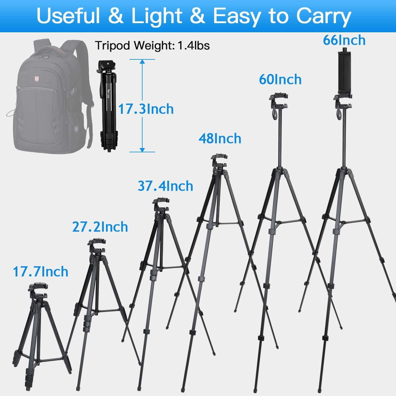 Lusweimi 60-Inch Camera Tripod for iPad Pro, iPhone & Tablet | iPad Pro ...