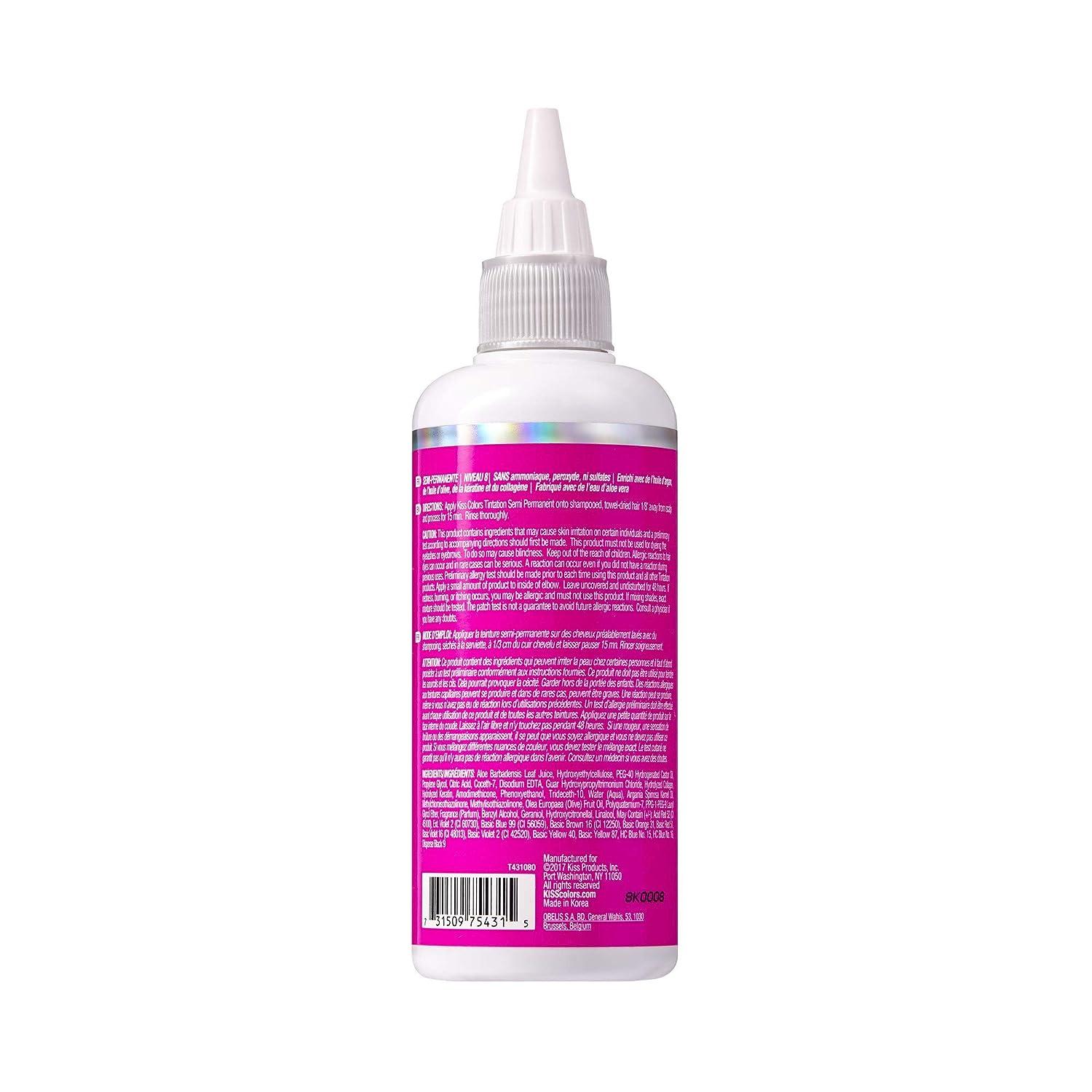 Kiss Tintation Atomic Pink Hair Color 148 mL - Semi-Permanent Treatment ...
