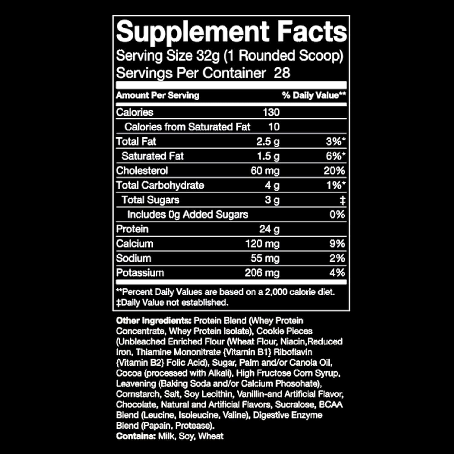 Buy Whey Protein Powder - Cookies & Cream - 2 lbs - 24g Protein for Men ...