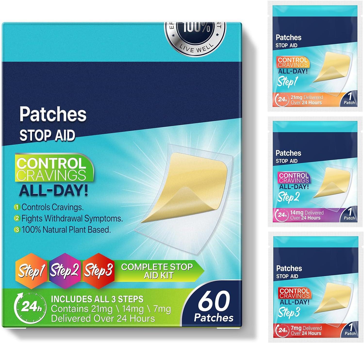 Craving Relief 3-in-1 Patch Therapy - Safe & Effective Stop Aid for ...