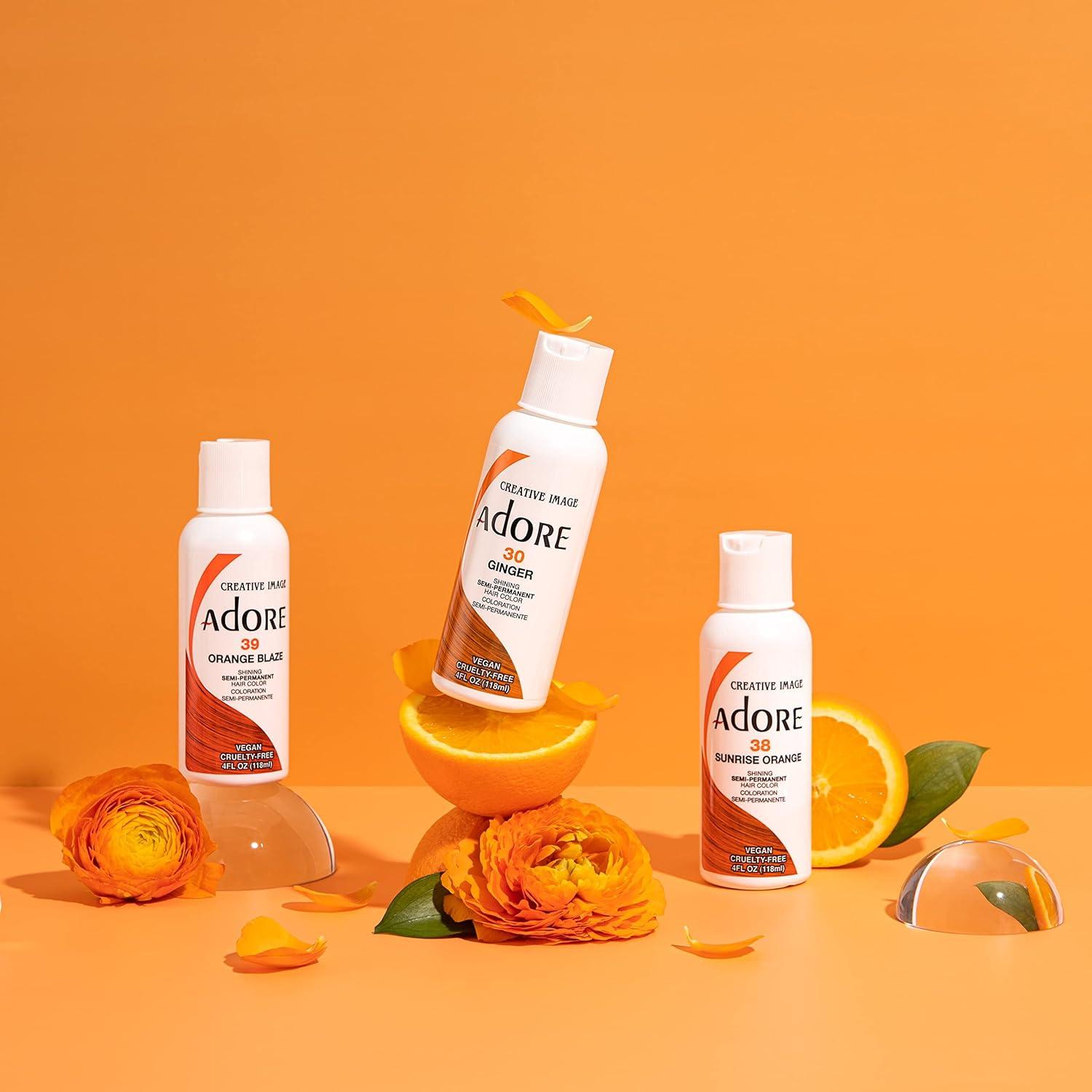 Adore Shining Semi Permanent Hair Colour 30 Ginger Dark Brown 118ml ...