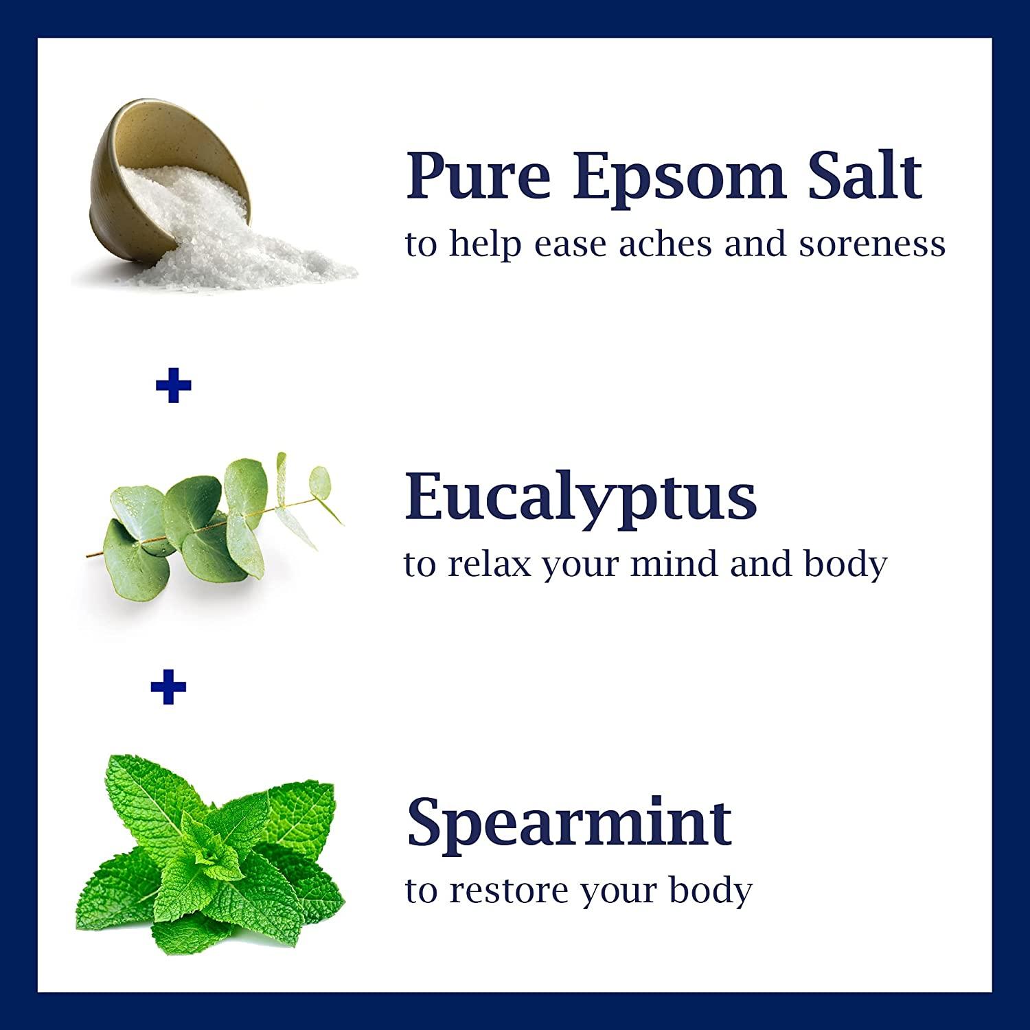 Dr Teal's Pure Epsom Salt, Relax & Relief with Eucalyptus and Spearmint ...