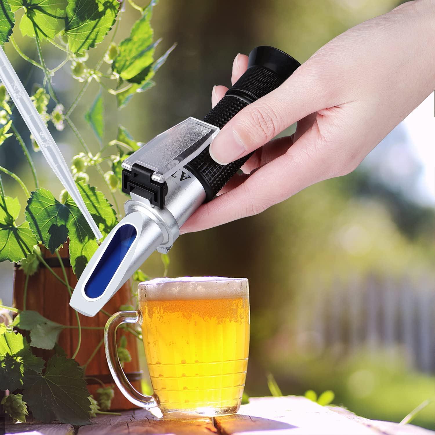 BRIX Refractometer for Brewing | Handheld Hydrometer with ATC | Perfect ...