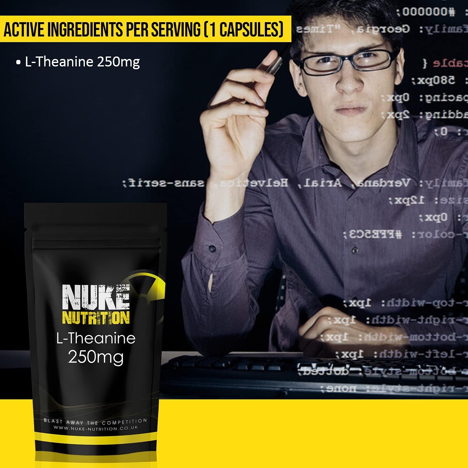 Nuke Nutrition L Theanine 250mg - 180 Tablets | High Strength Sleep Aid ...