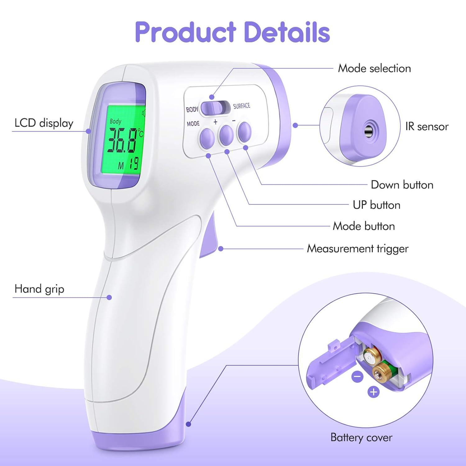 forehead thermometer different readings