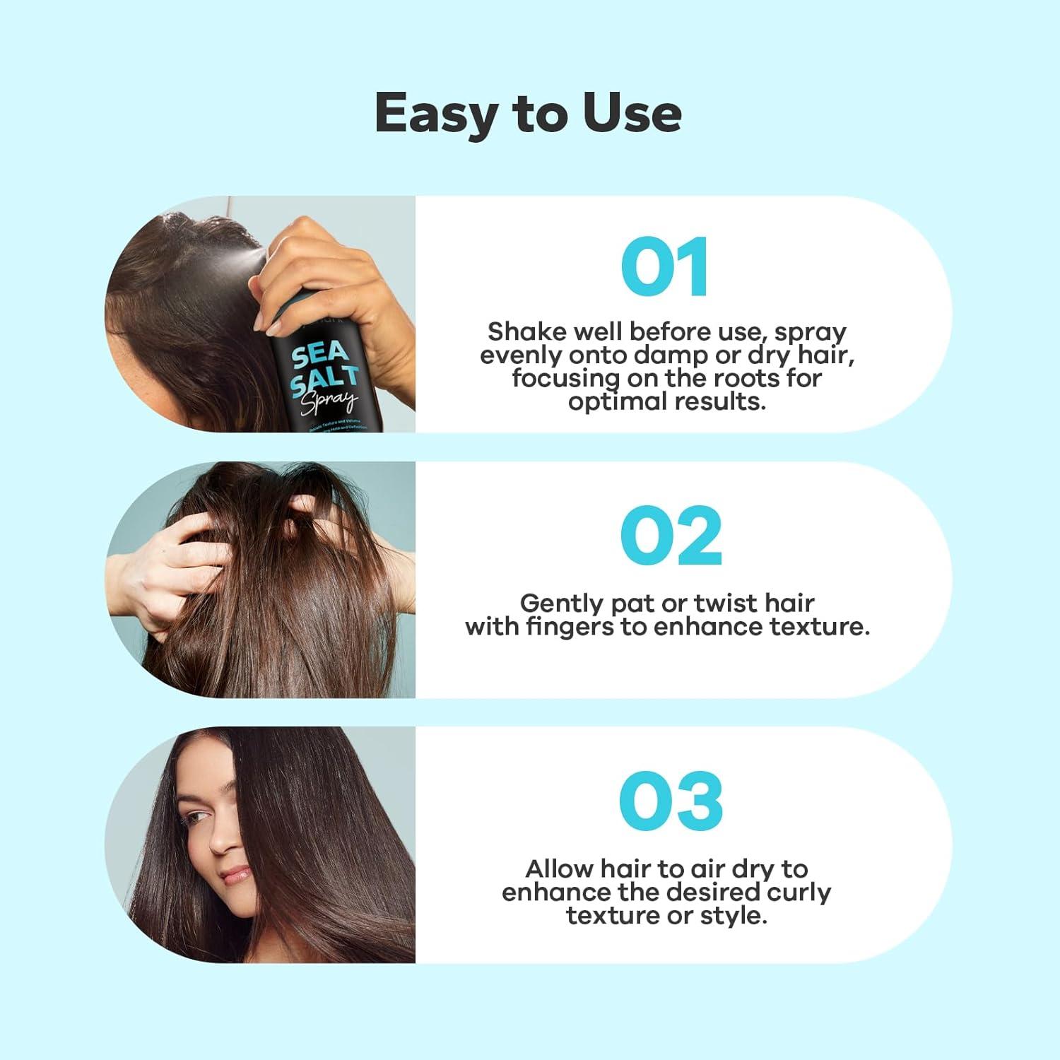 Sea Salt Spray for Men - 8.5 Fl Oz | Beach Wave Volumizing & Texturing ...