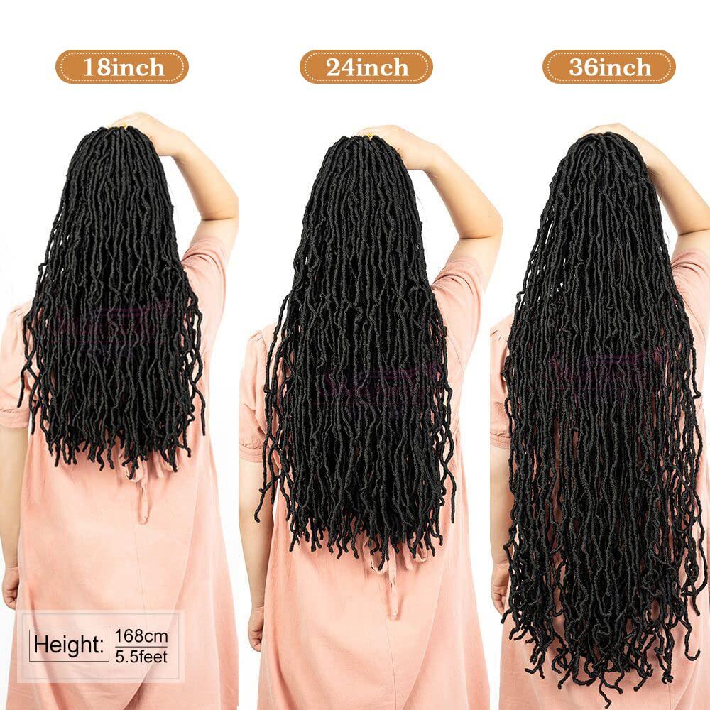 Showjarlly 7 Packs New Faux Locs Crochet Hair - Pre Looped Soft Locs ...