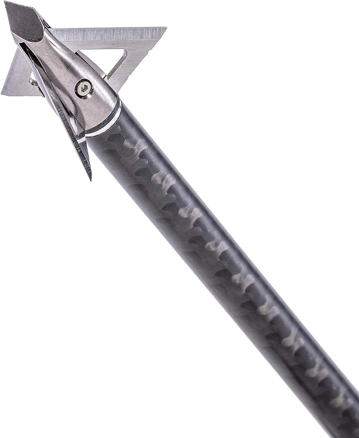 Muzzy Trocar Crossbow Archery Arrow Broadhead - 3 Pack, 100 or 125 ...