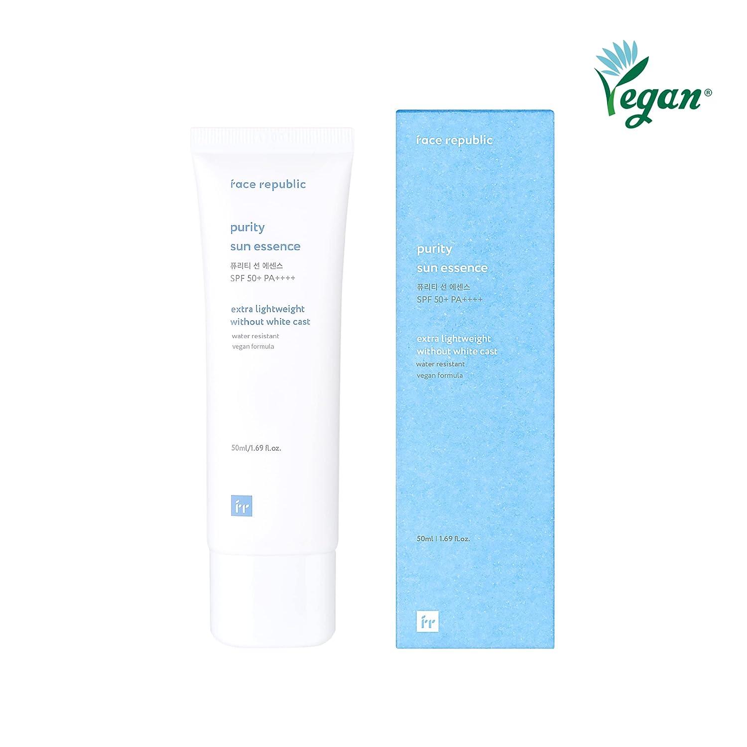 Face Republic Purity Sun Essence 50mL | SPF50+ PA++++ | Vegan & Water ...