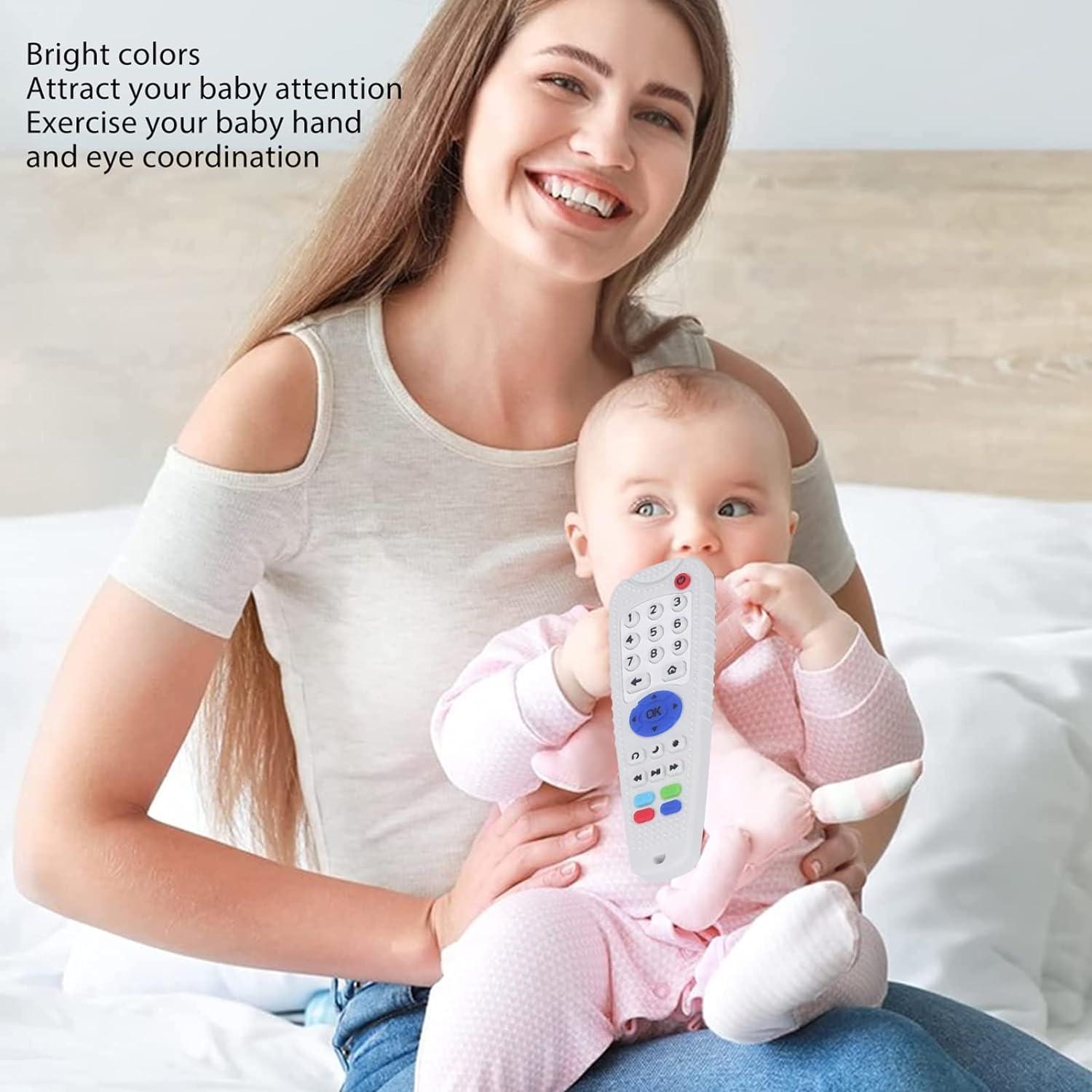 Baby Teether Simulation Remote Control Shaped Various Button Soft ...