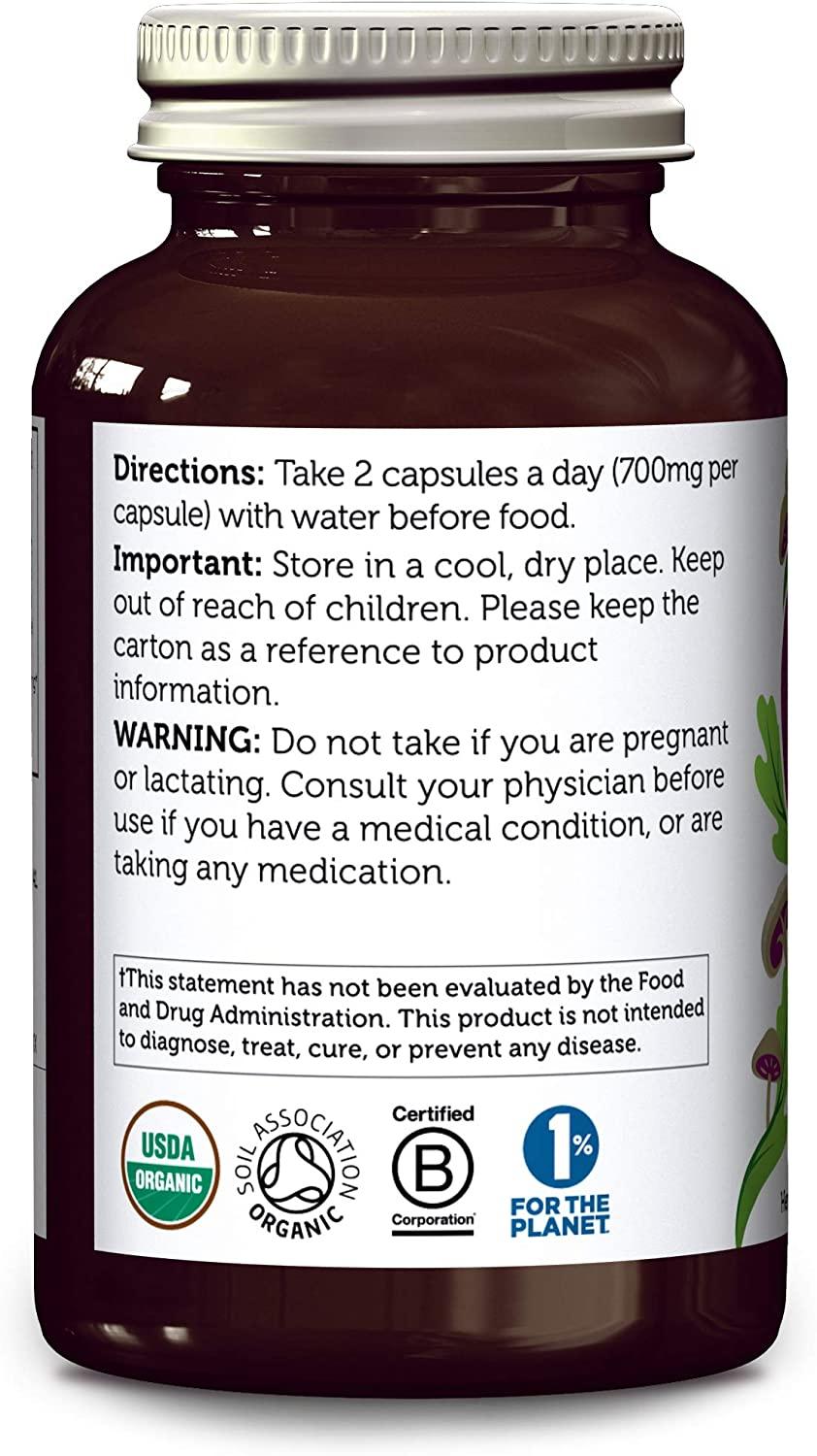 Pukka Organic Mushroom Immune Supplements - 60 Capsules for Enhanced ...