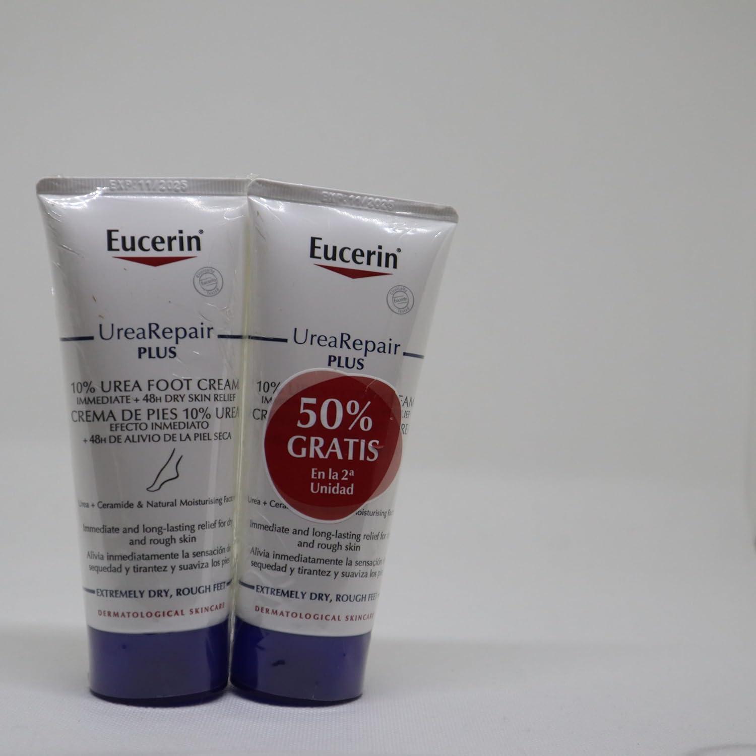 Eucerin Foot Repair Cream 10% Urea - 2 x 100ml | Best Foot Care for Dry ...