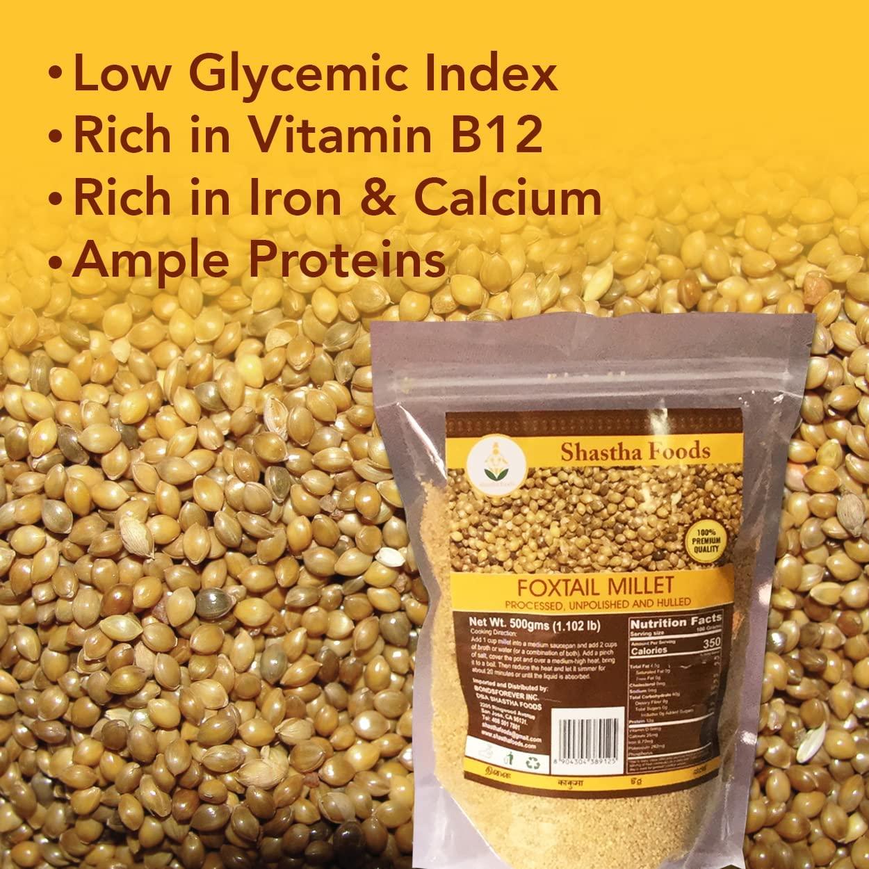 Shastha Foxtail Millet (Thinai) - 5 Lbs Pack - Processed, Unpolished ...