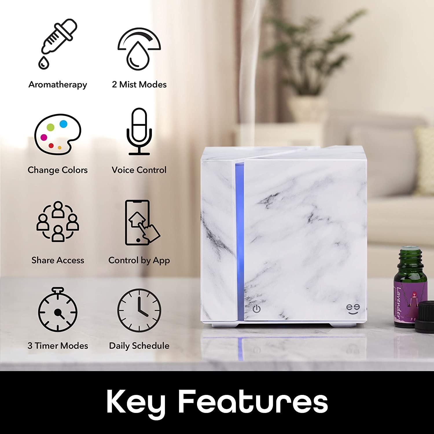Smart WiFi Essential Oil Diffuser & Humidifier - 200ml Ultrasonic ...