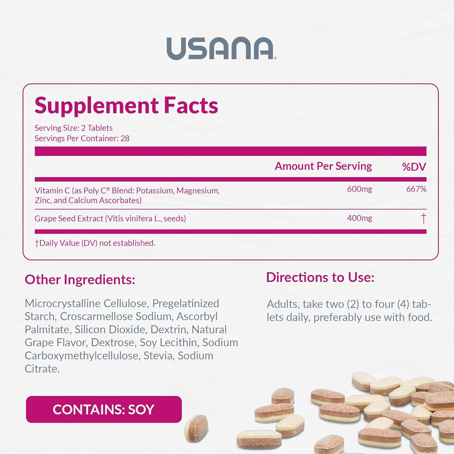USANA Proflavanol C200 - Heart Health Antioxidant with Bioflavanoids ...