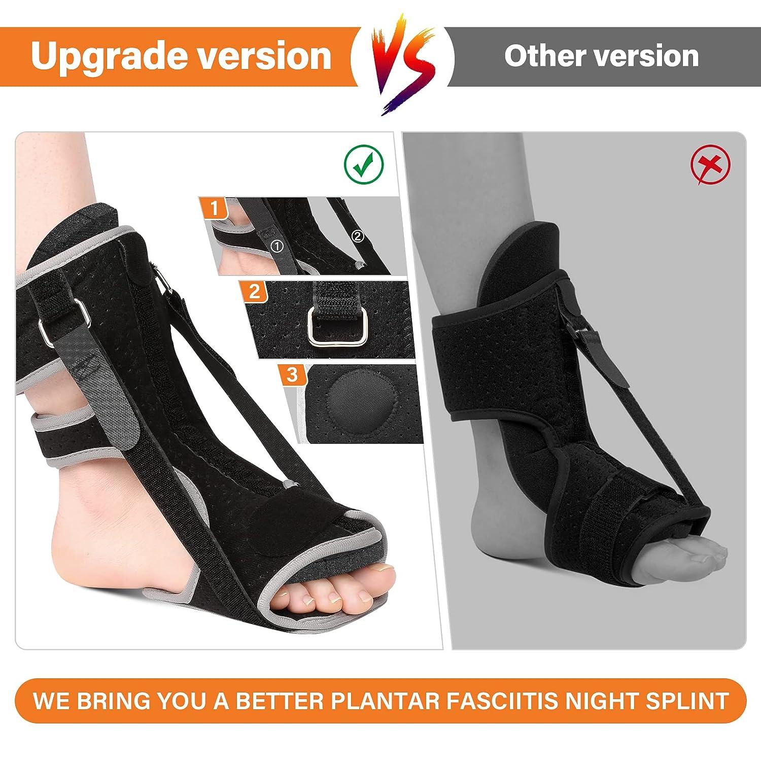 HOMTREE Plantar Fasciitis Night Splint - Adjustable Foot Brace for ...