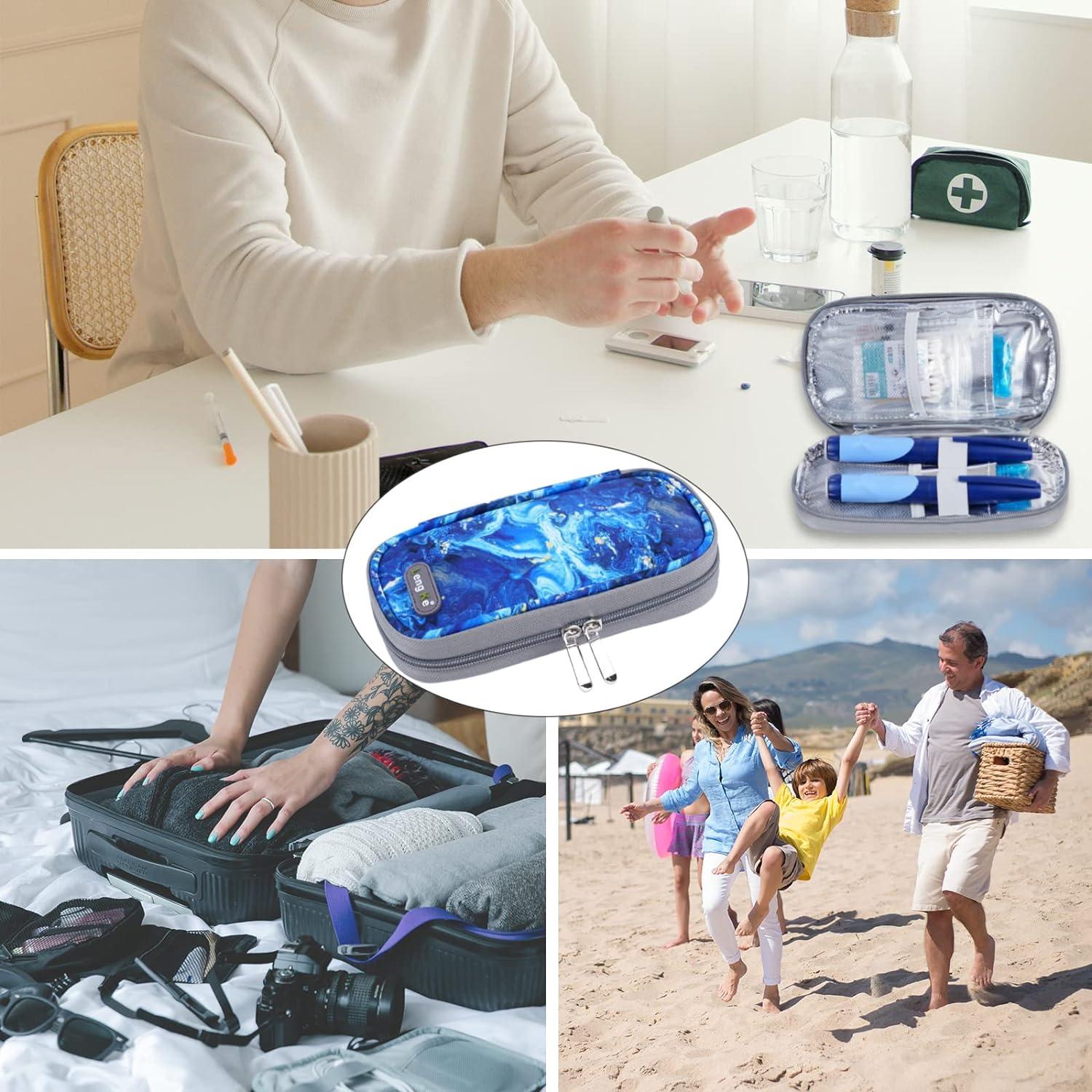 LengKe Insulin Cooler Travel Case - Portable Diabetic Medication Bag ...