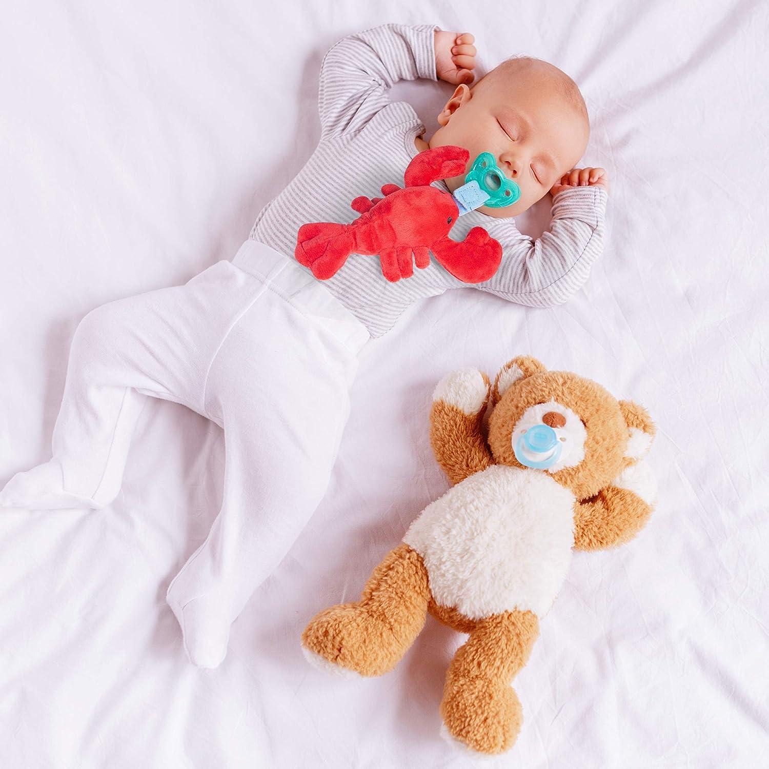 Plush Lobster Pacifier Holder - Soothie Snuggle Pacifier with Stuffed ...
