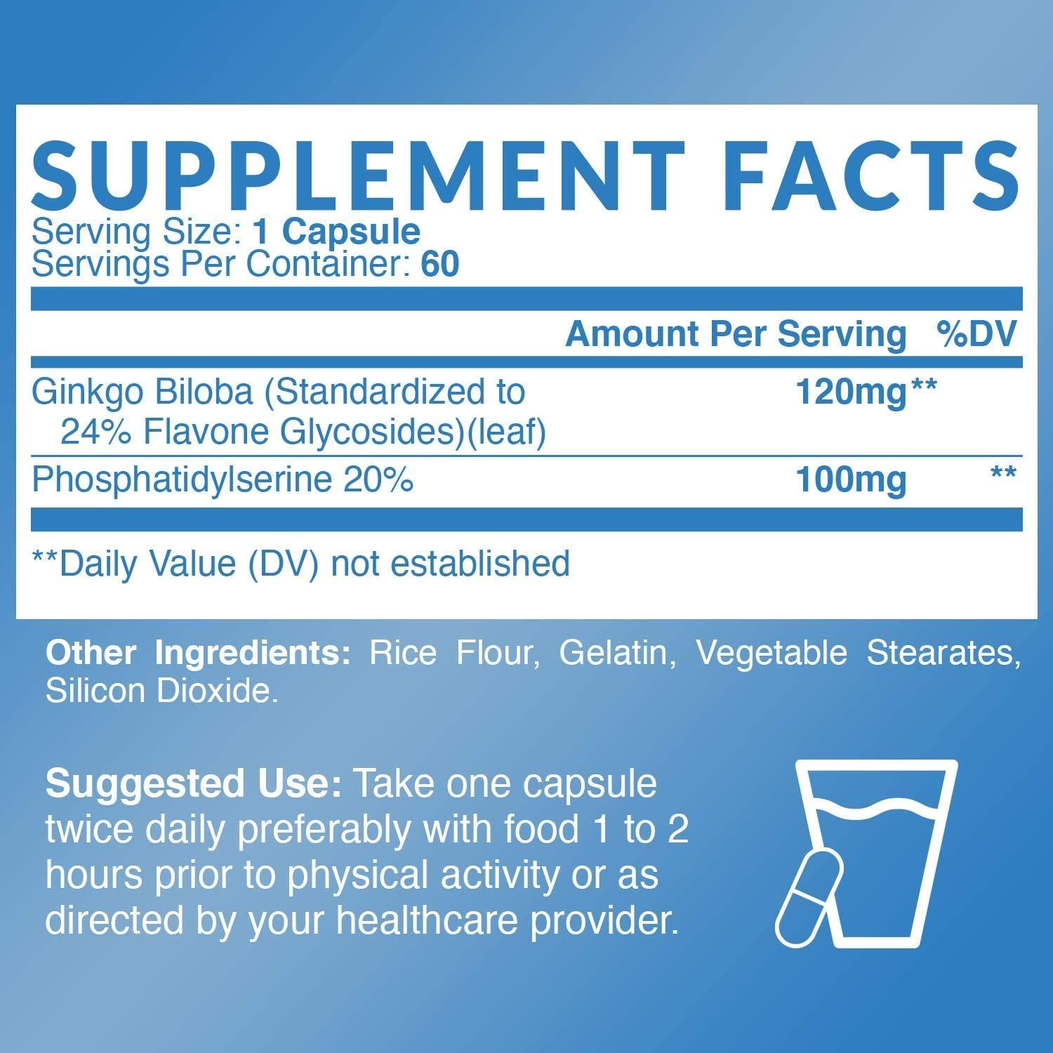 Havasu Nutrition Ginkgo Biloba Non-GMO 120mg, Supports Brain Health ...