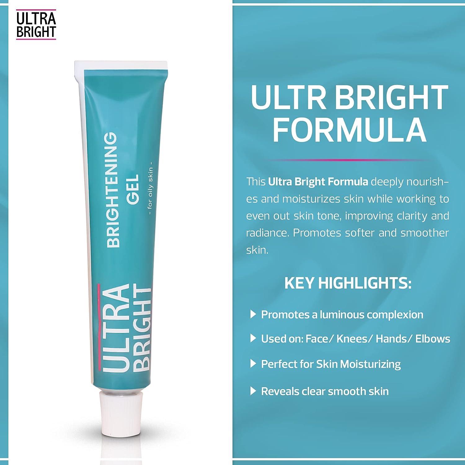 ULTRA BRIGHT Brightening Gel - 1 fl oz/ 30g - Nourishing Formula for ...