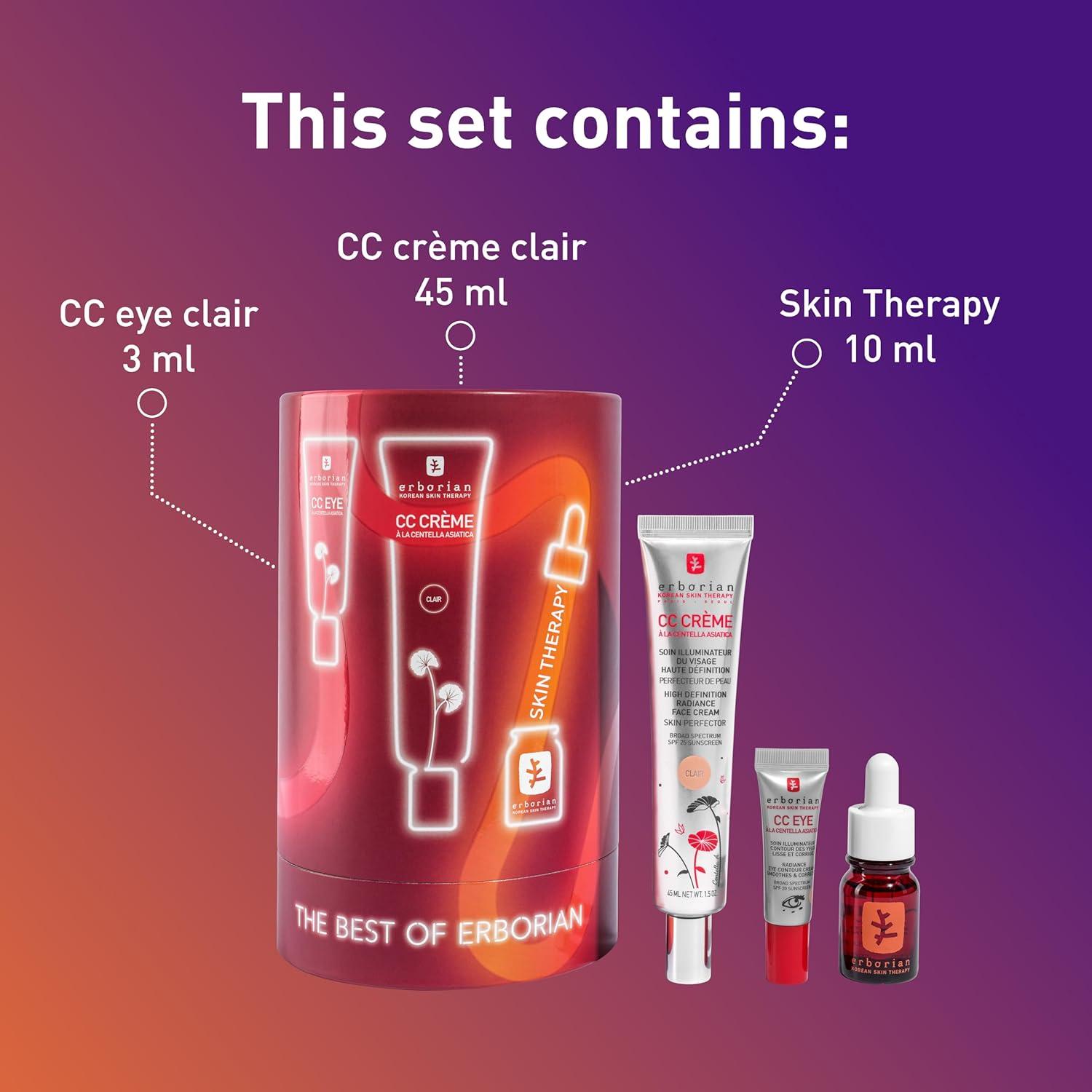 Erborian CC Cream with Centella Asiatica - Lightweight Skin Perfector & Brightening Face Cream ...