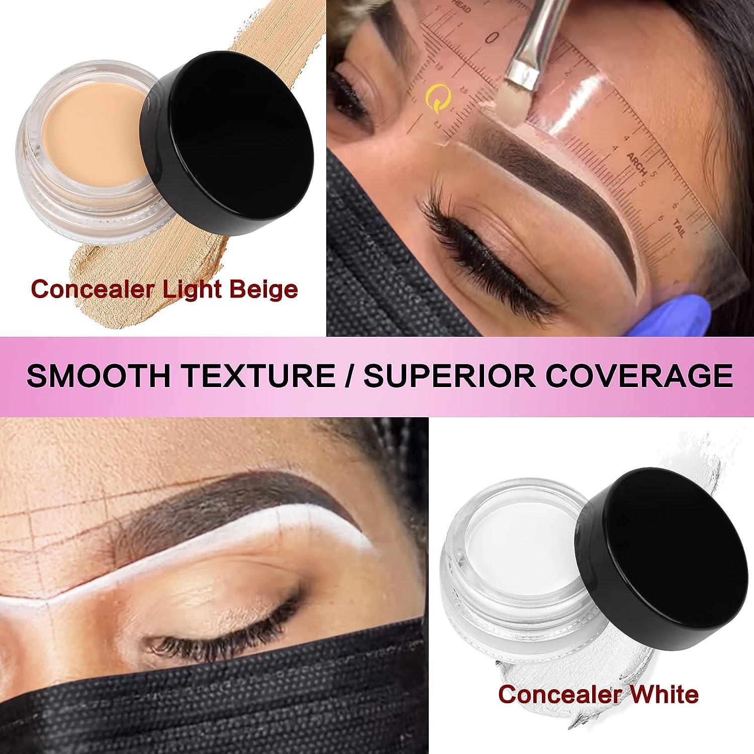 how to draw eyebrow with eye pencil and concealer