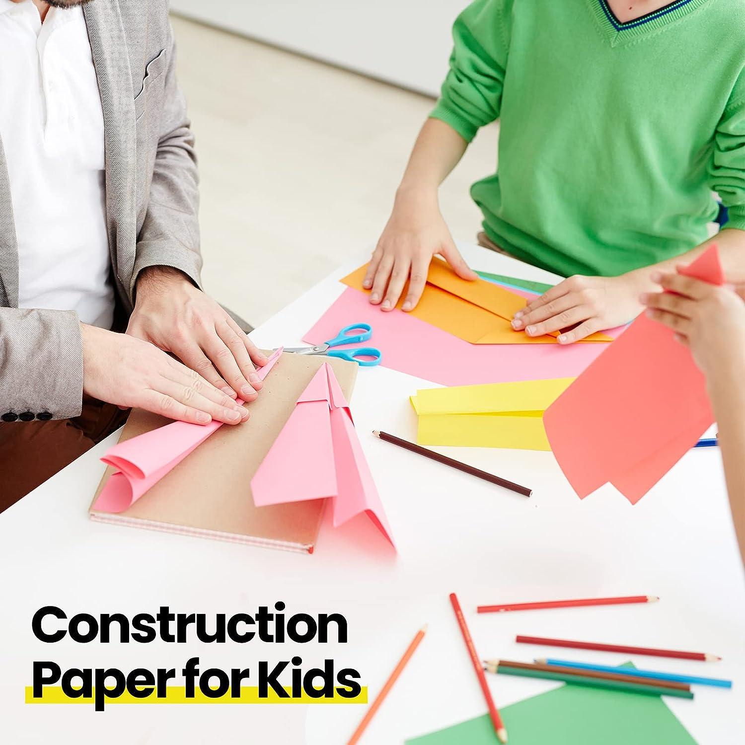 500 Pieces Construction Paper Bulk 12'' x 18'' - Assorted Colors ...