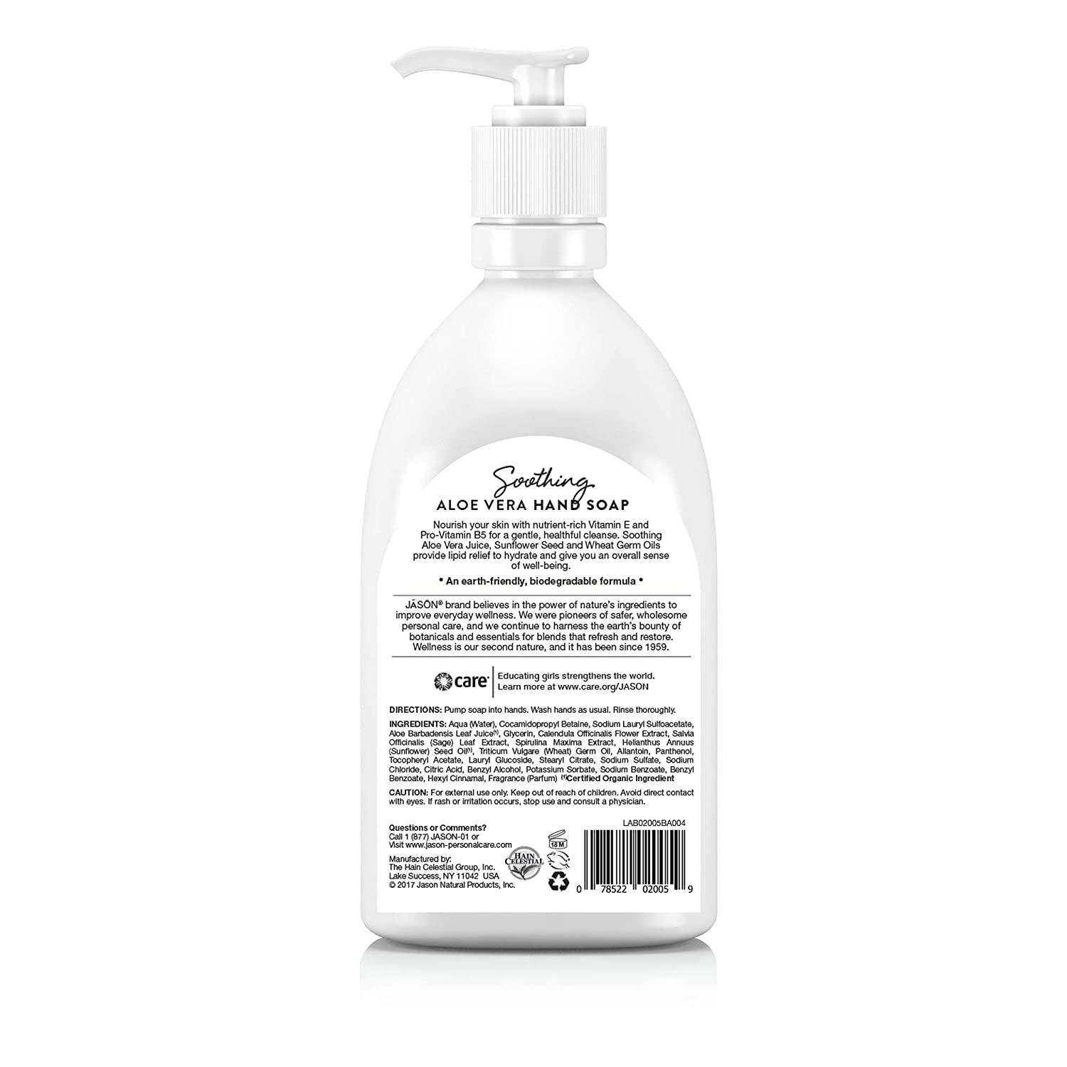 Buy Jason Natural Hand Soap - Soothing Aloe Vera 16 fl oz | Gentle and ...