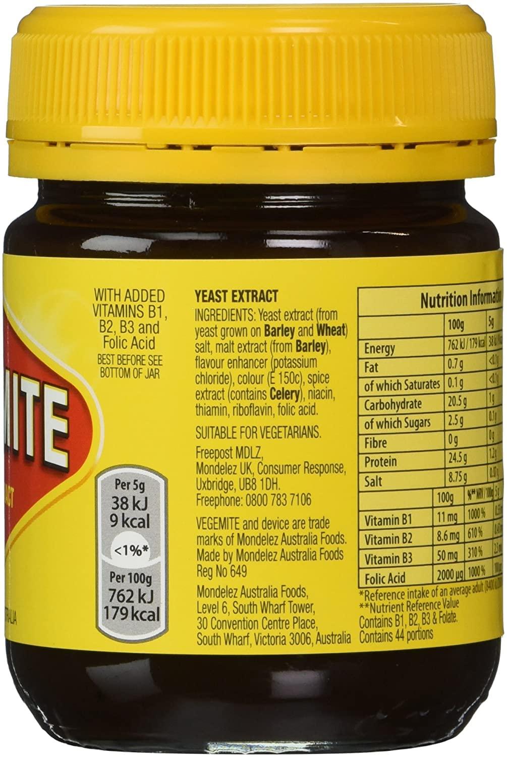 Buy Yeast Extract Vegemite 220g - Pack of 4 | International Shipping ...