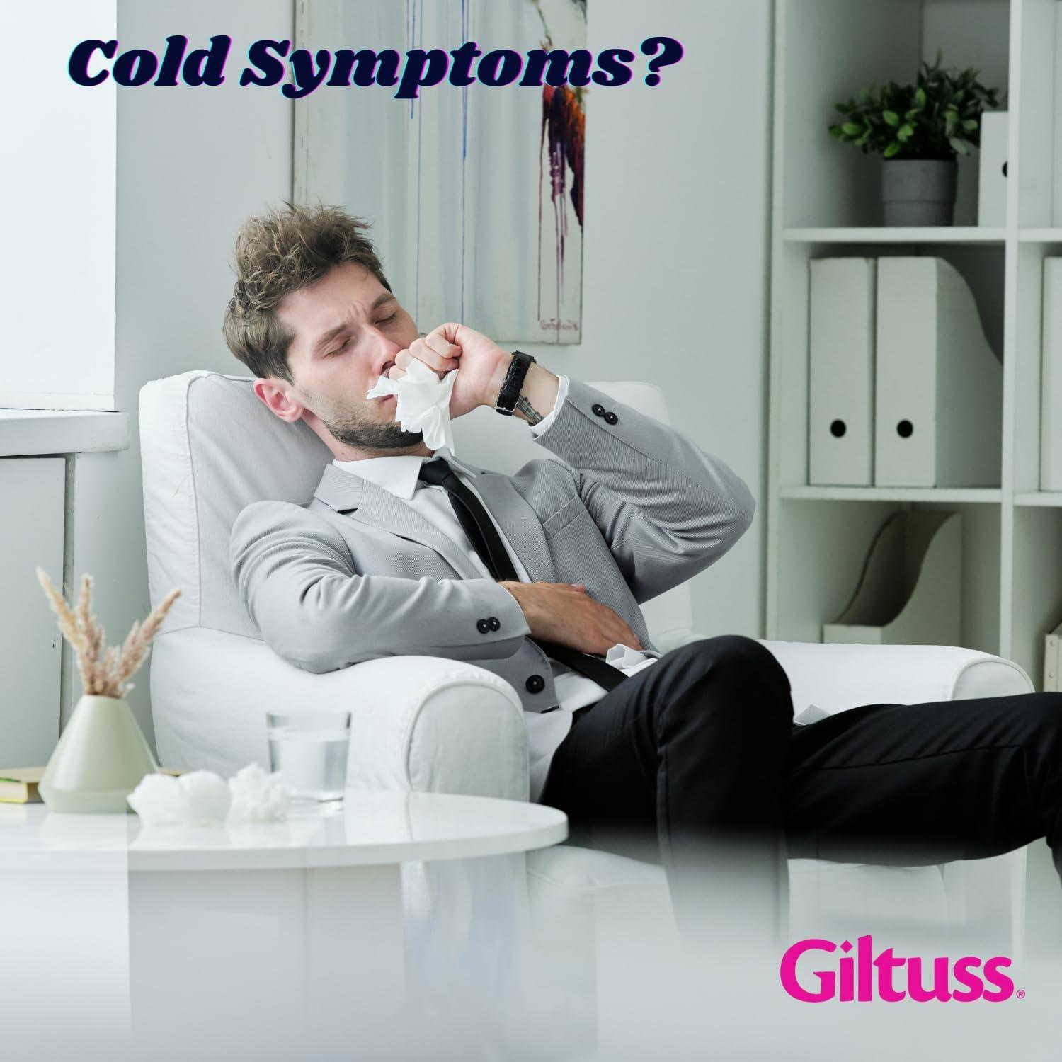 Giltuss Adult Cough & Cold Tablets - 20 Count Chest Congestion Relief ...