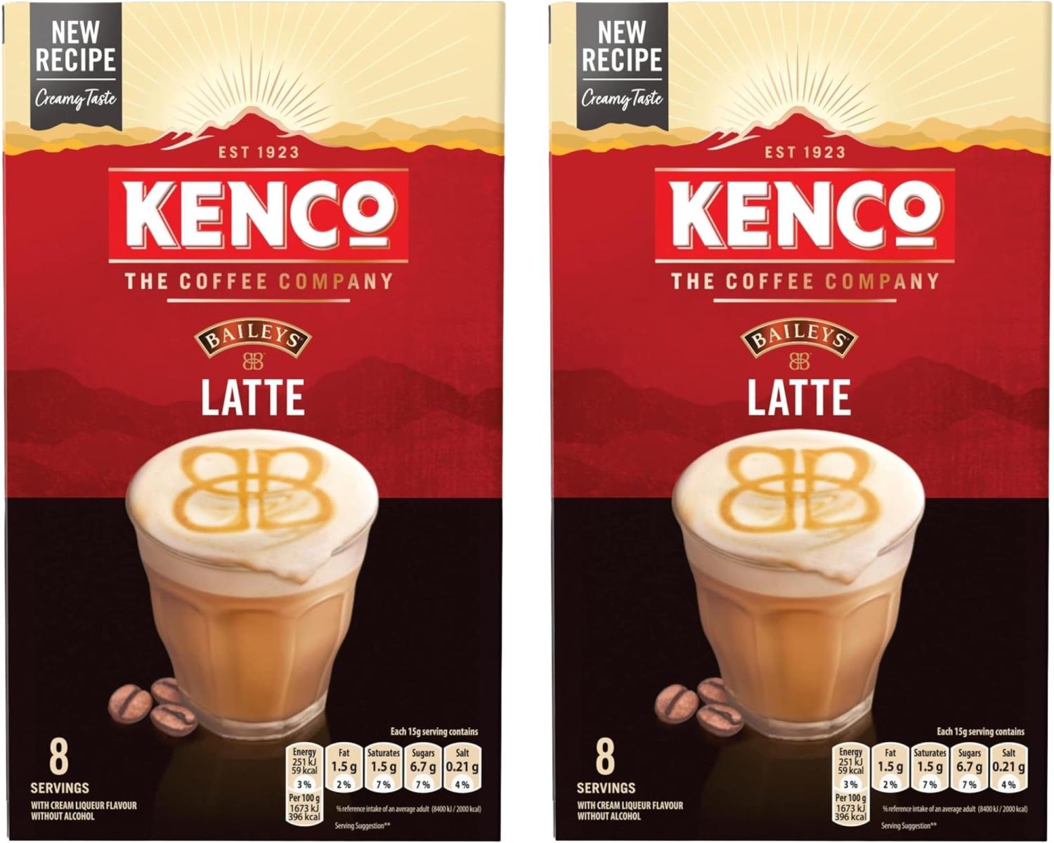 Kenco Latte Coffee Sachets Bundle with Baileys Rich Aroma Instant ...
