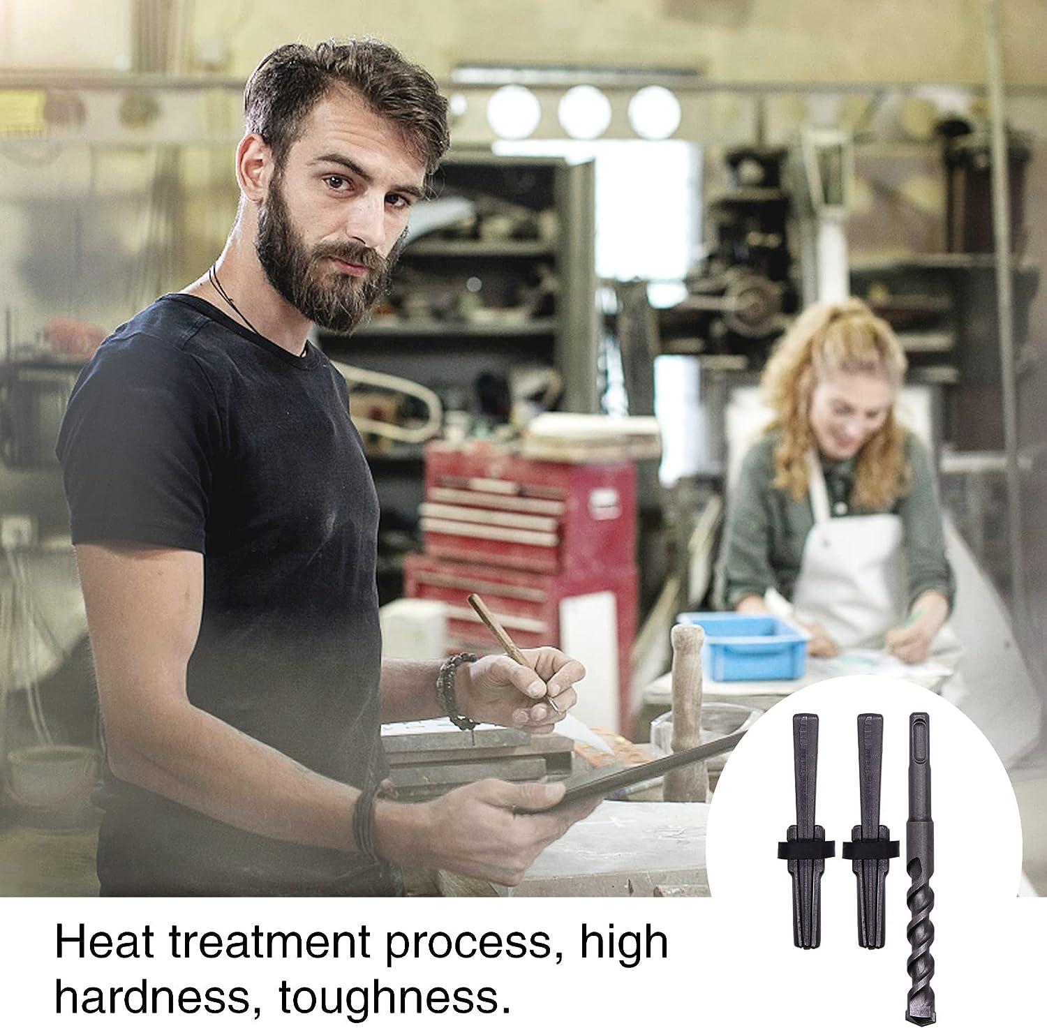 Rock Splitting Wedges Set with Rotary Hammer Drill Bit - Stone Splitter ...