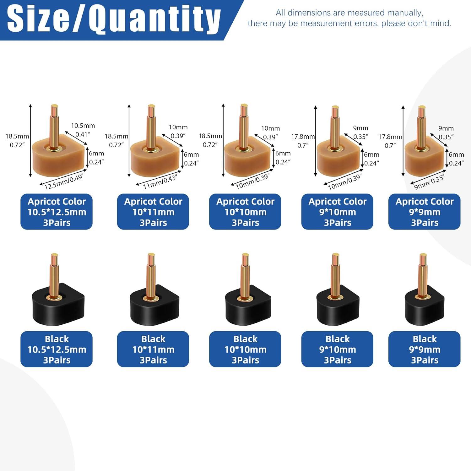 GLARKS High Heel Repair Tips - 30 Pairs 5 Sizes U-Shape Caps for Women ...