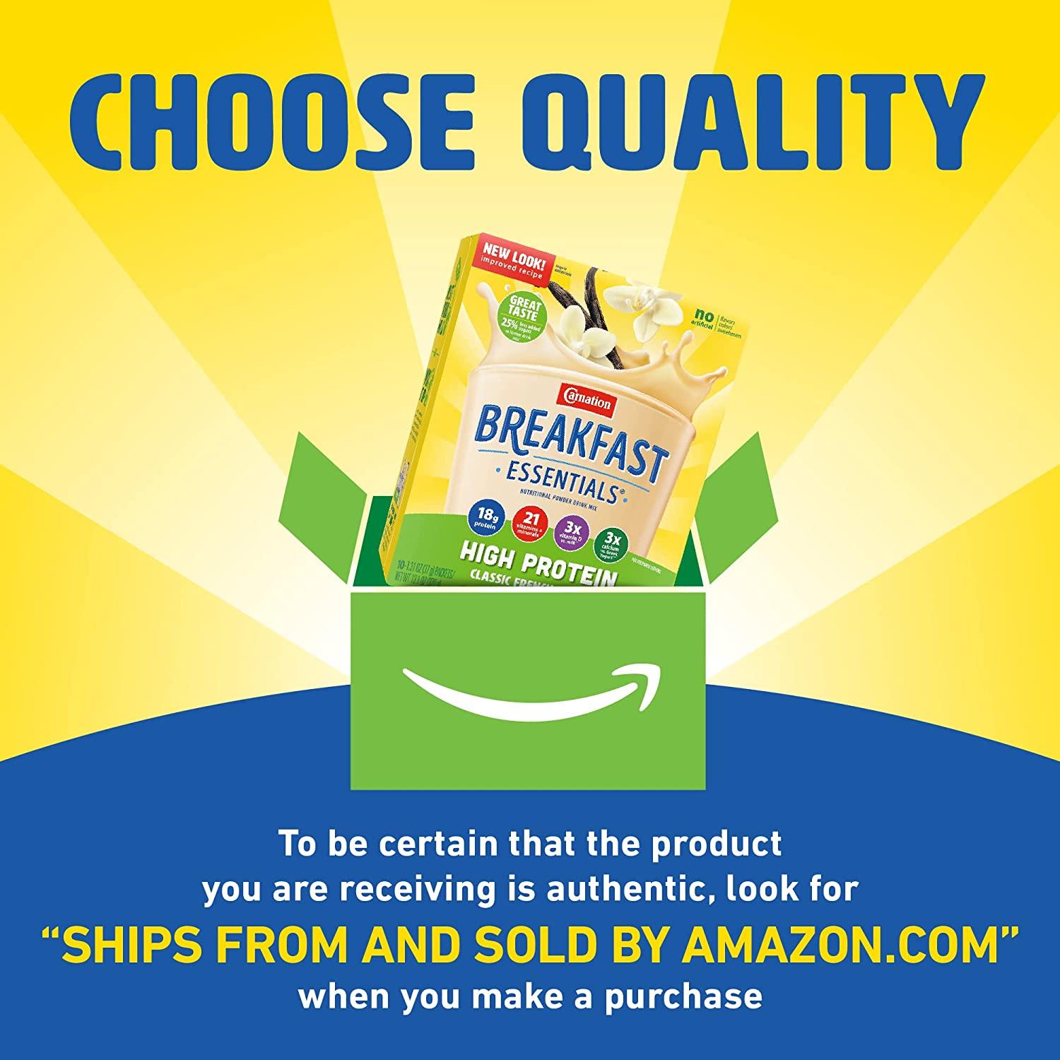 Carnation Breakfast Essentials High Protein Powder Drink Mix - Classic ...