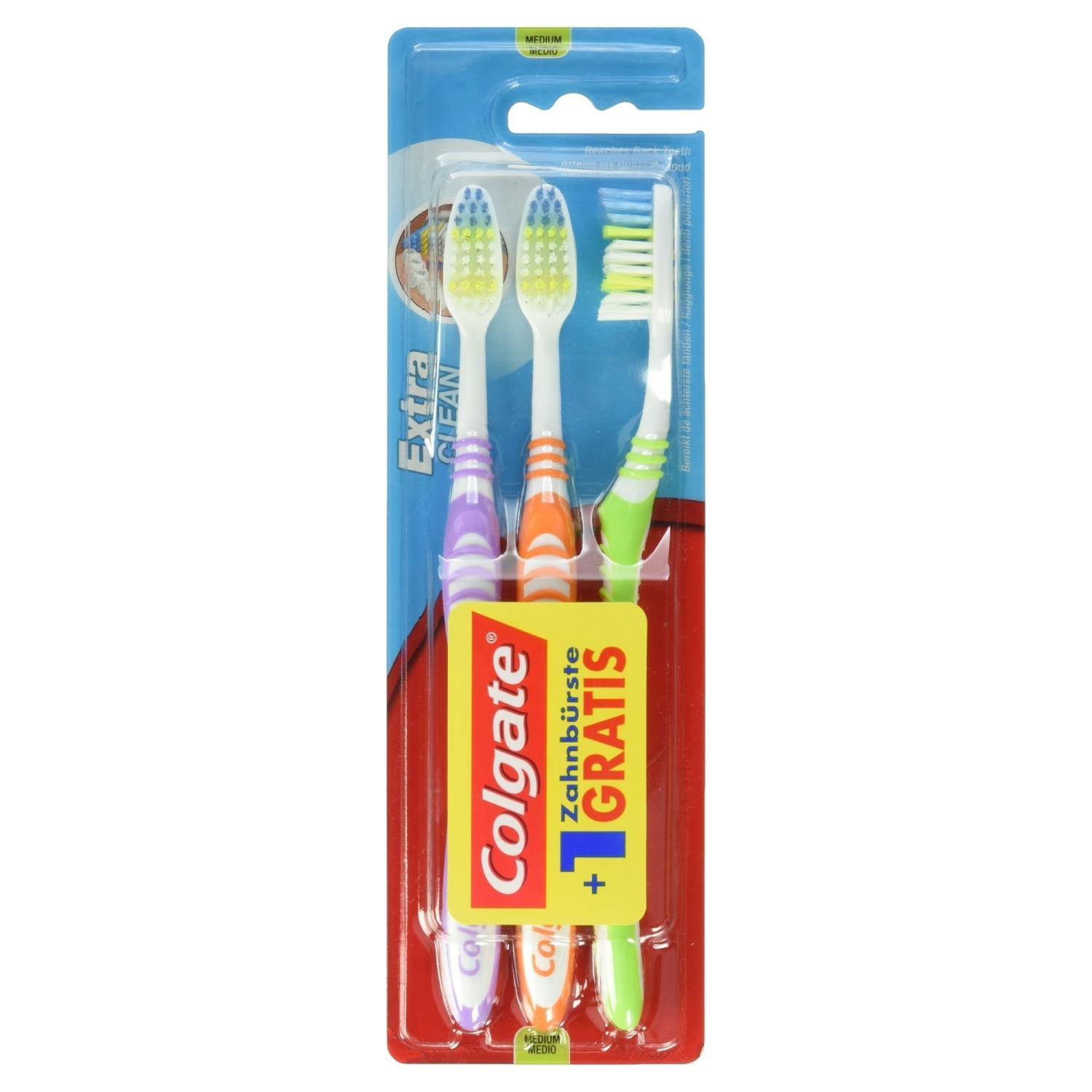 Buy Colgate Extra Clean Medium Toothbrush - 3 Pack | Effective Cleaning ...