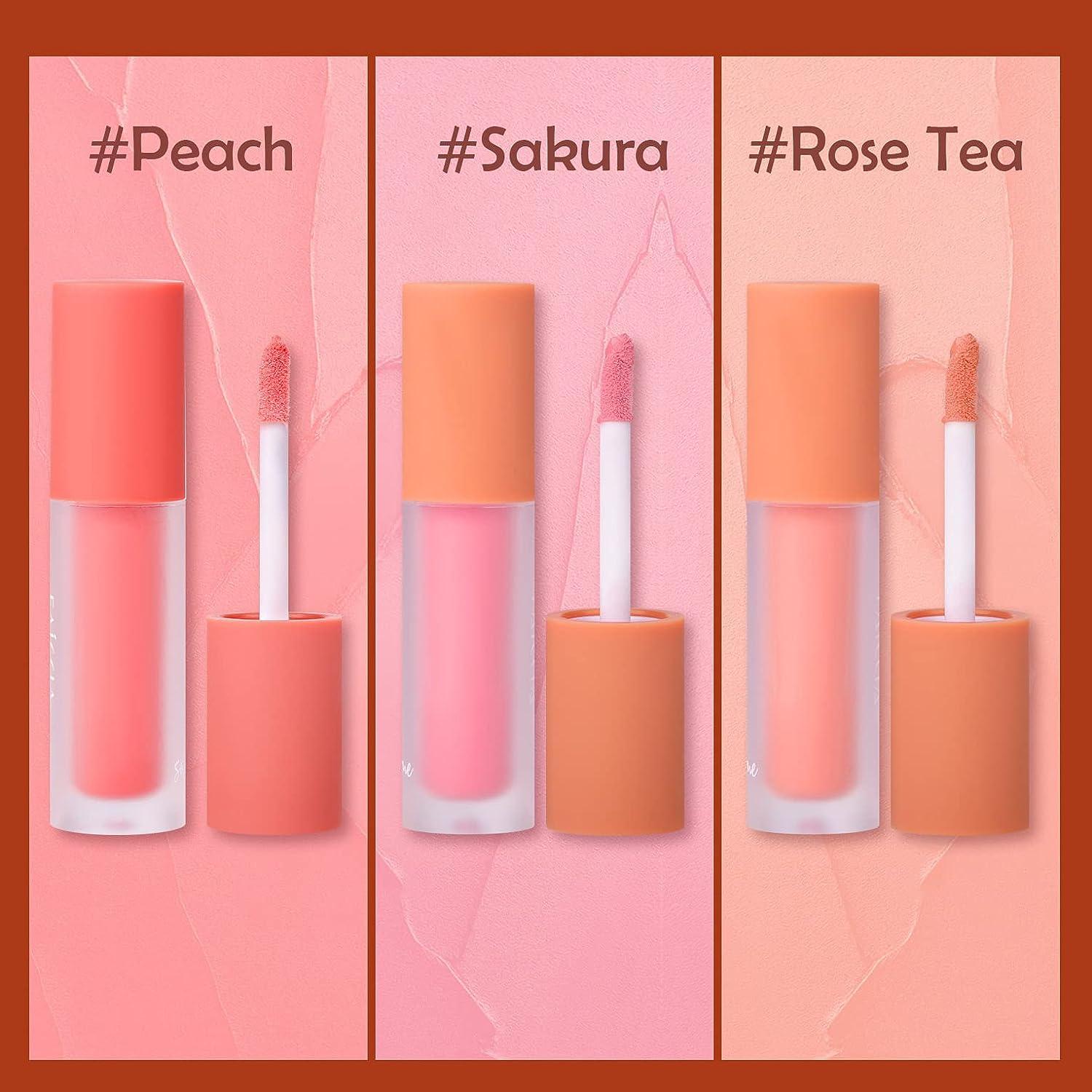 Delyneph Liquid Blush Makeup - Korean Natural Pink Cheek Cream for a ...