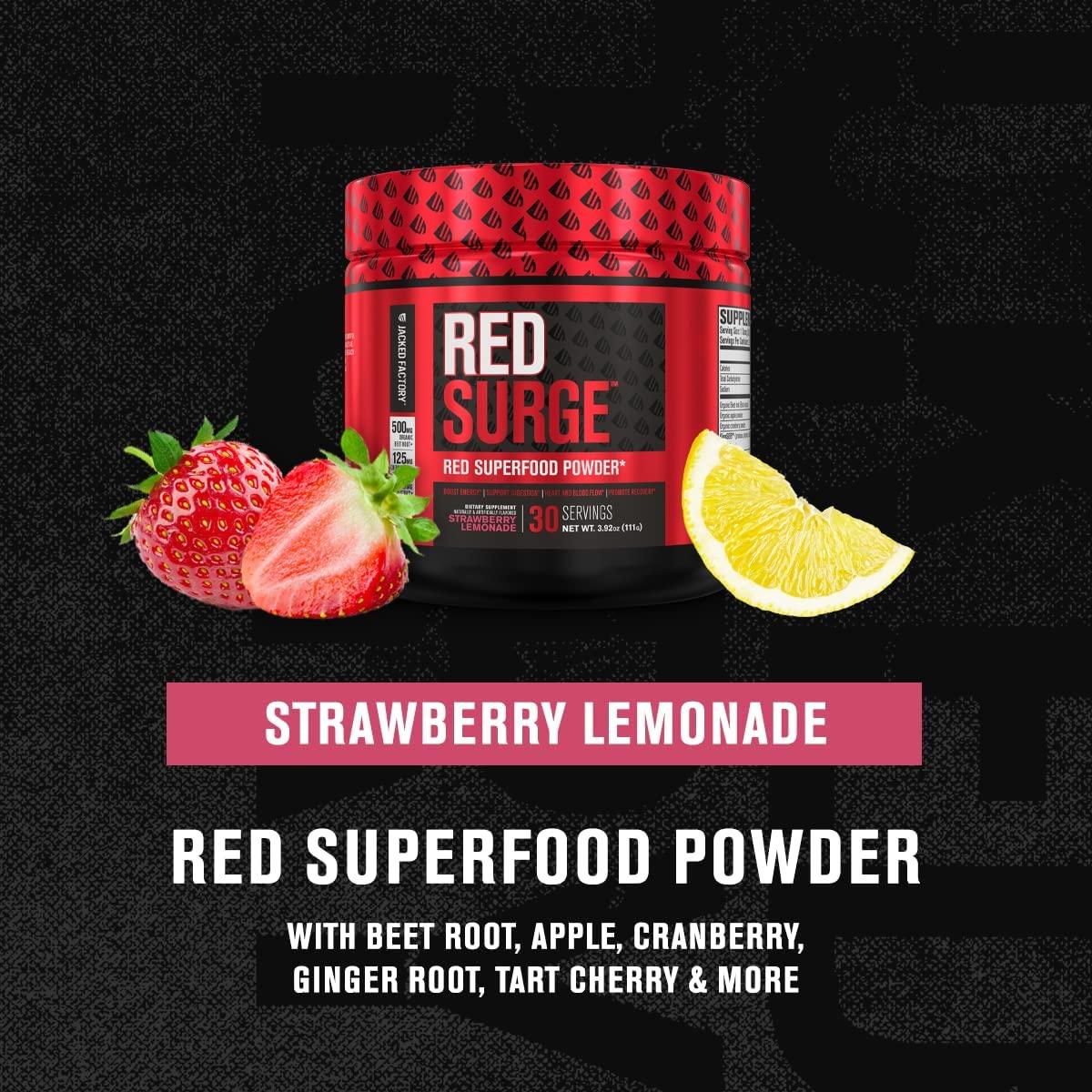 Red Surge Superfood Powder - Nitric Oxide Beet Supplement for Immune ...