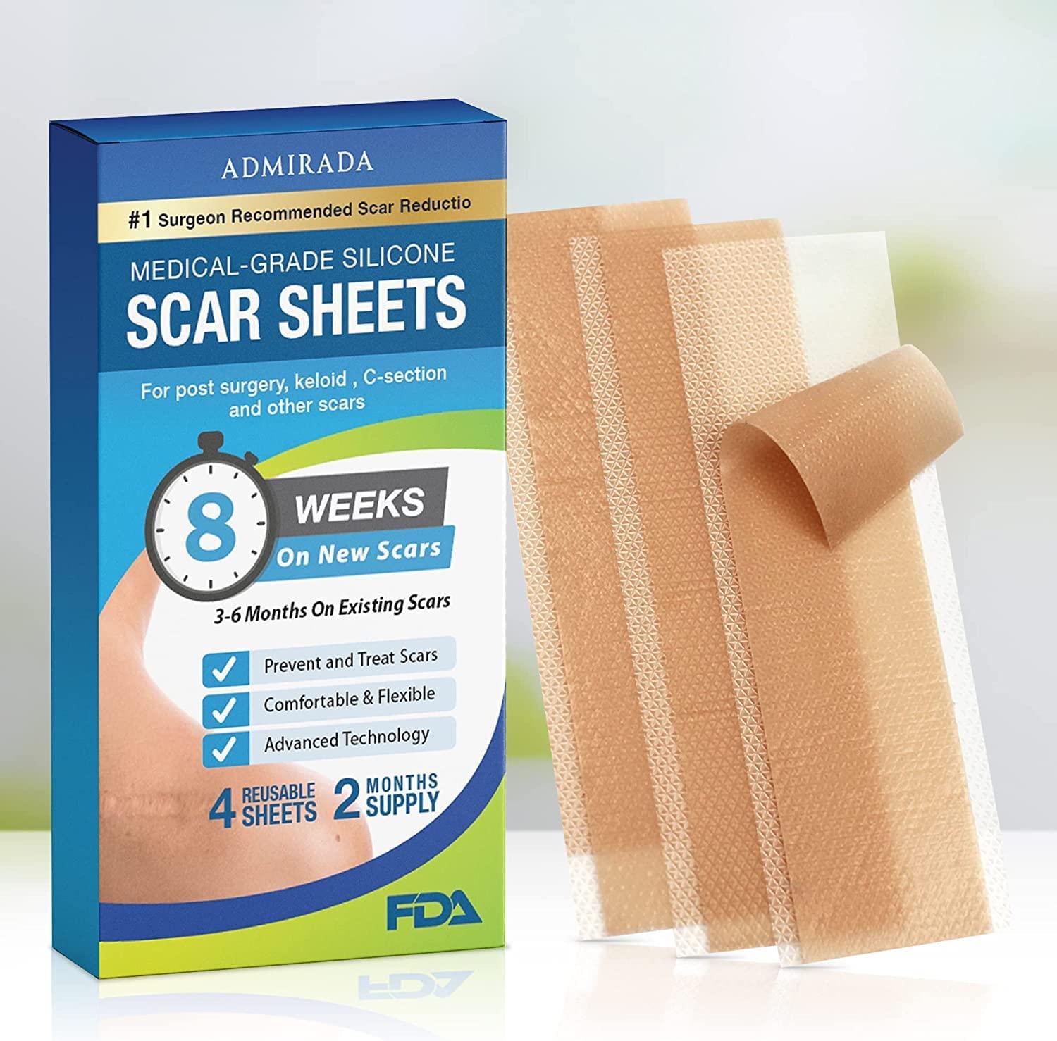Scar Away Silicone Scar Sheets - Advanced Formula for Fast Scar Removal ...