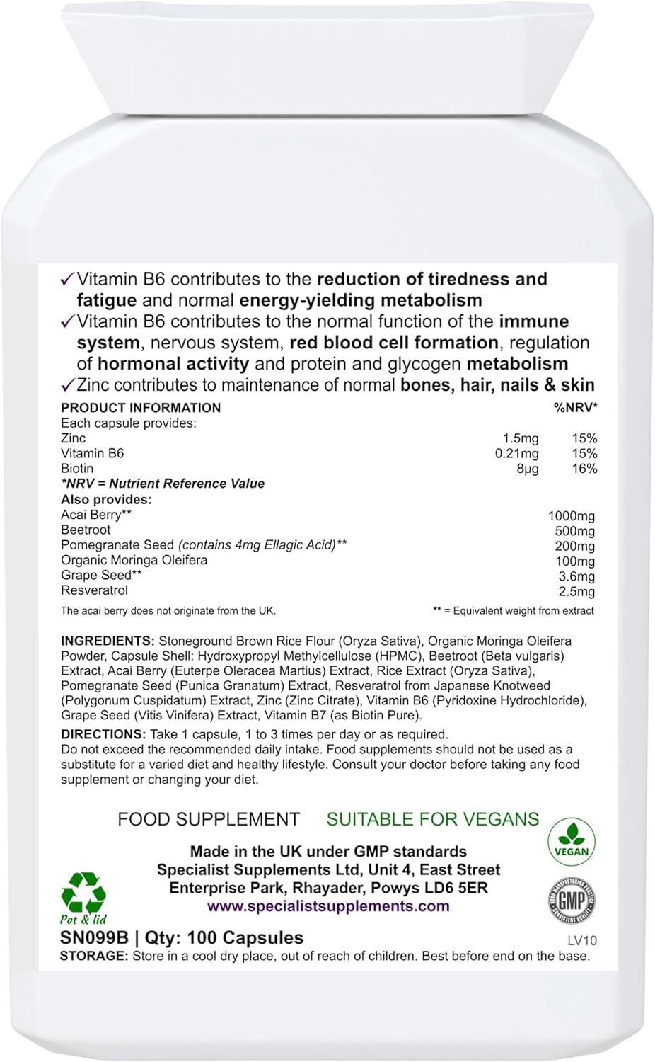 Specialist Supplements Acai Immuno Defence 100 Capsules - Boost Your ...