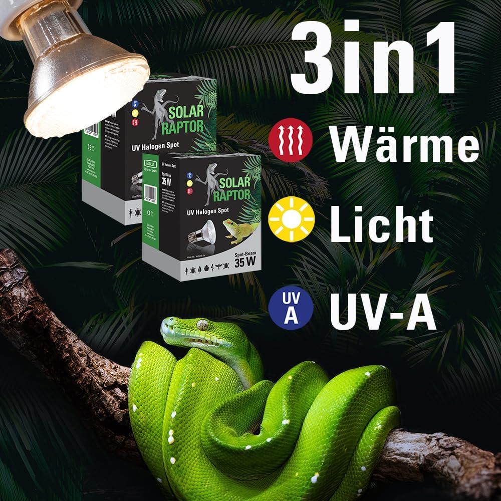 Buy Solar Raptor UV Halogen Spot 35W | Reptile Heat Lamp & Terrarium ...