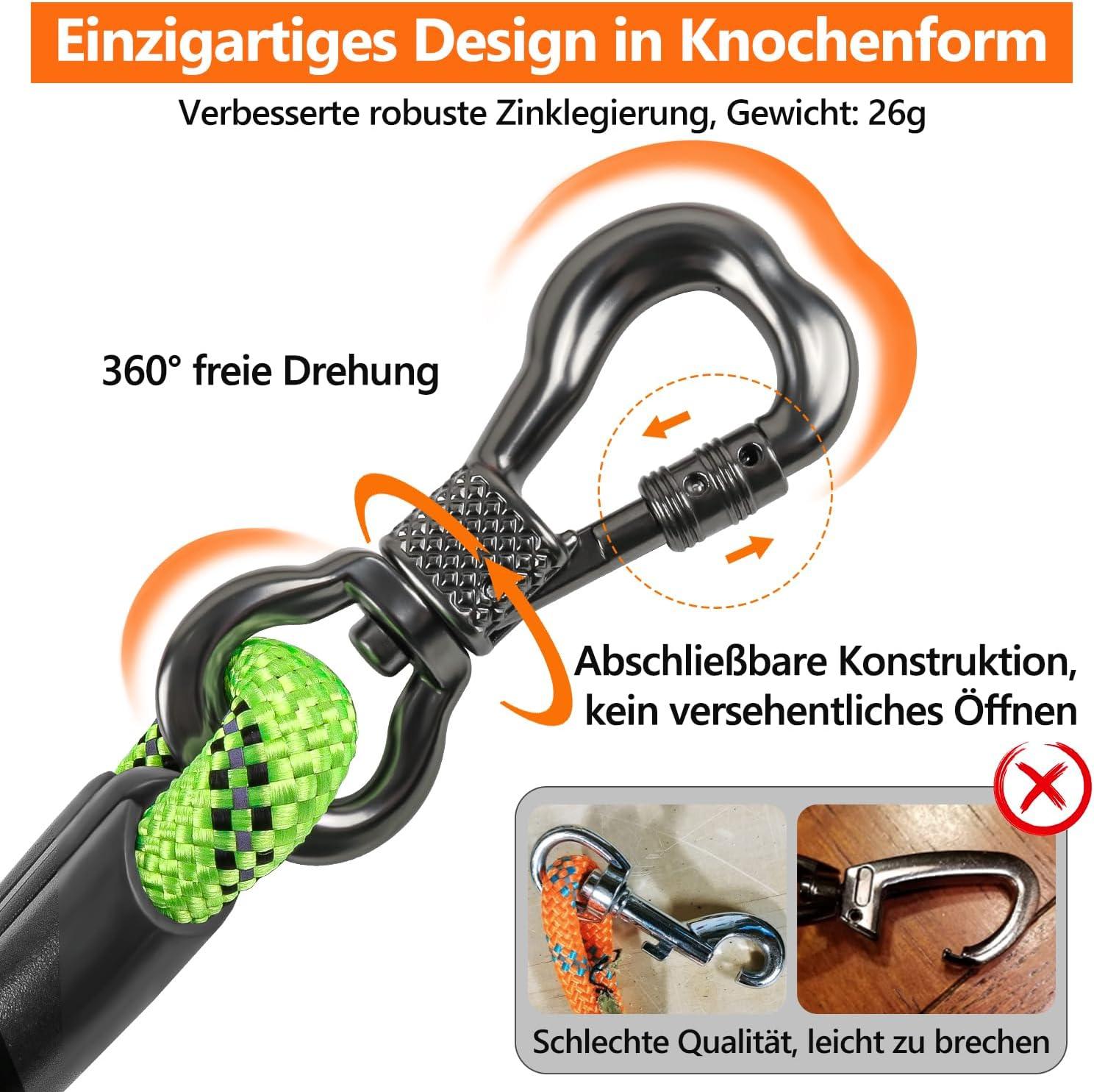 X XBen 25m Thick Dog Leash - Comfortable Padded Handle Lockable ...
