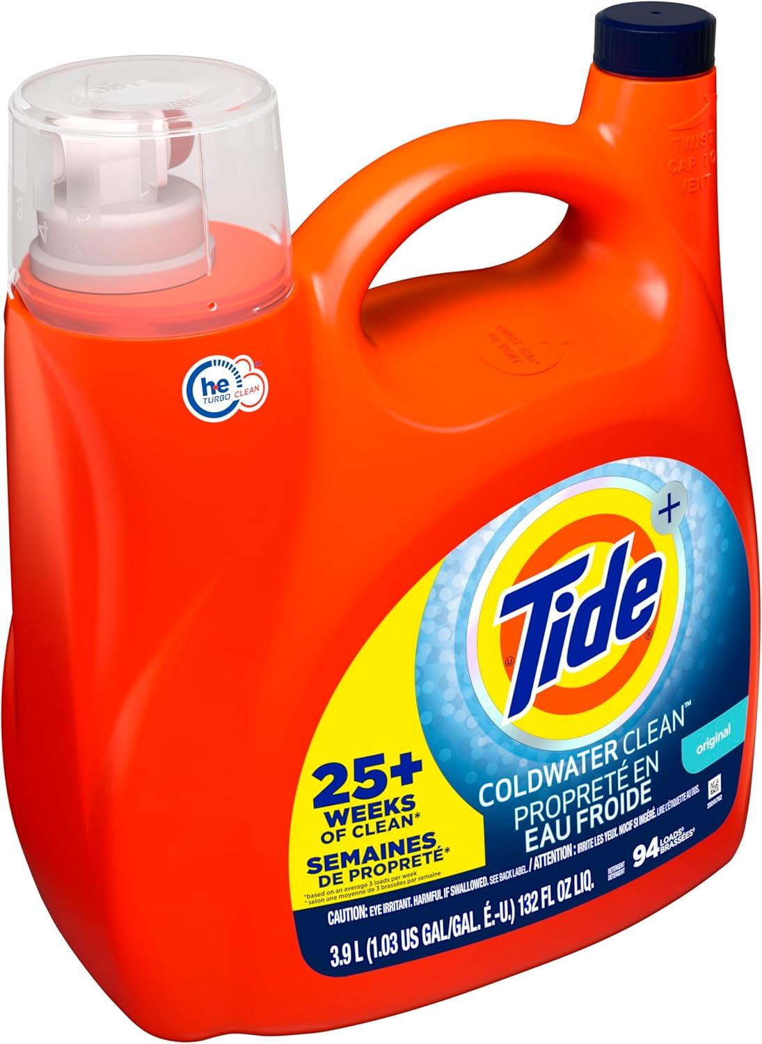 Tide Coldwater Clean Fresh HE Turbo Clean Liquid Laundry Detergent 3.9L ...