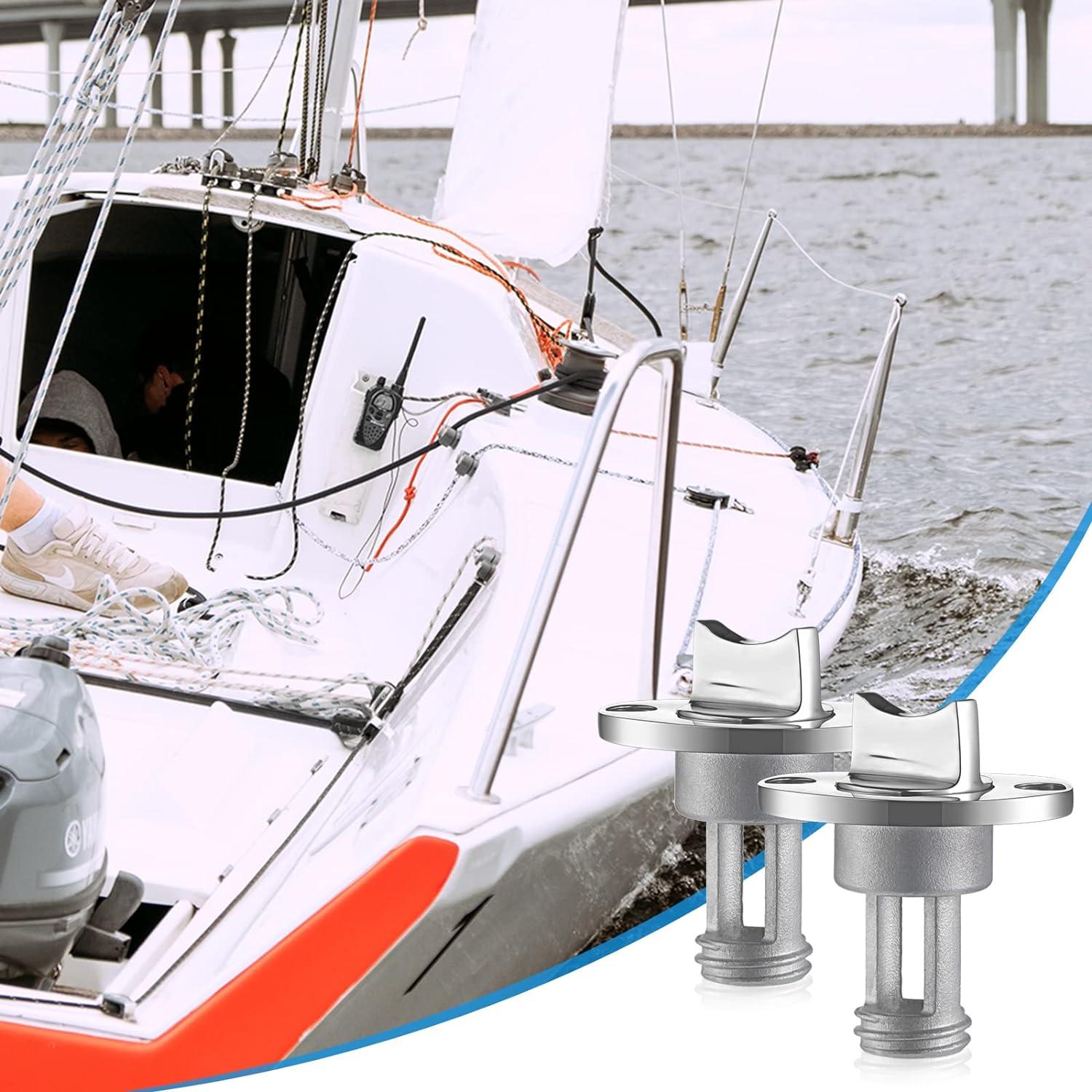 Stainless Steel Oval Garboard Transom Boat Drain Plug Kit - 2 Pack, 1 ...