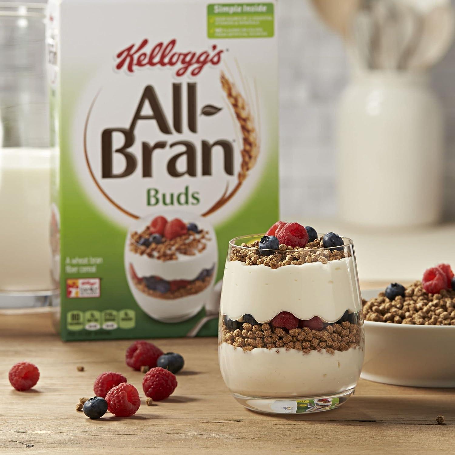 Kelloggs All Bran Buds High Fiber Cereal 22oz Box - Original Flavor ...