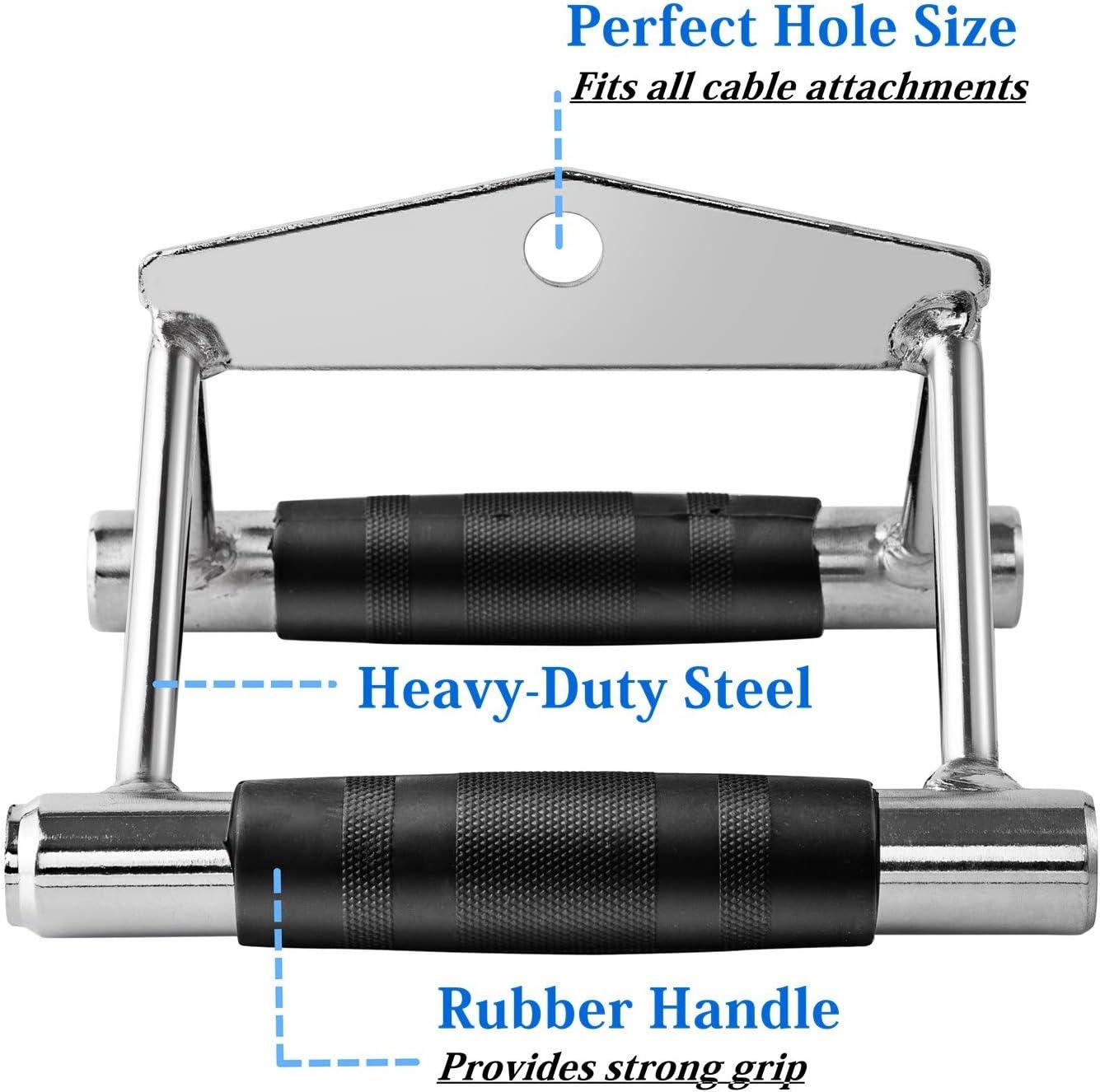 Clothink Cable Machine Handle Set- Rowing & Pull Down Exercise Handles ...