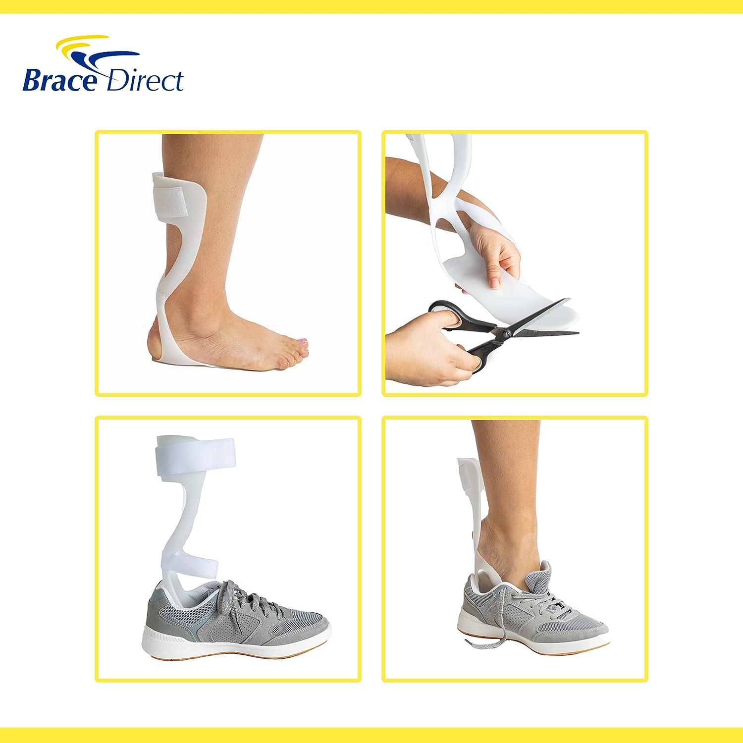 Semi-Rigid AFO Brace for Flaccid Foot Drop - Left Foot Men's Support ...